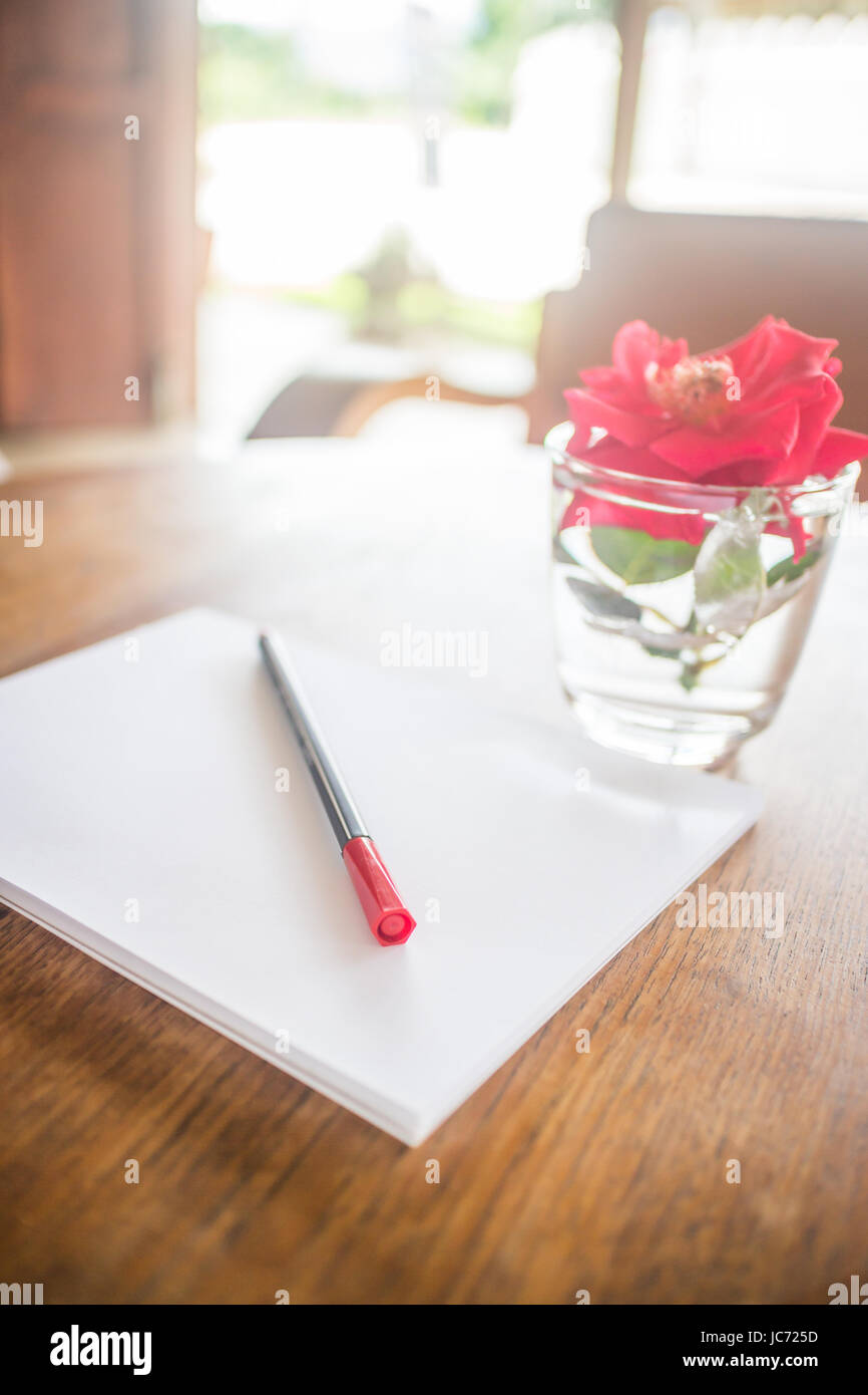 Wooden work table display at the shop, stock photo Stock Photo - Alamy