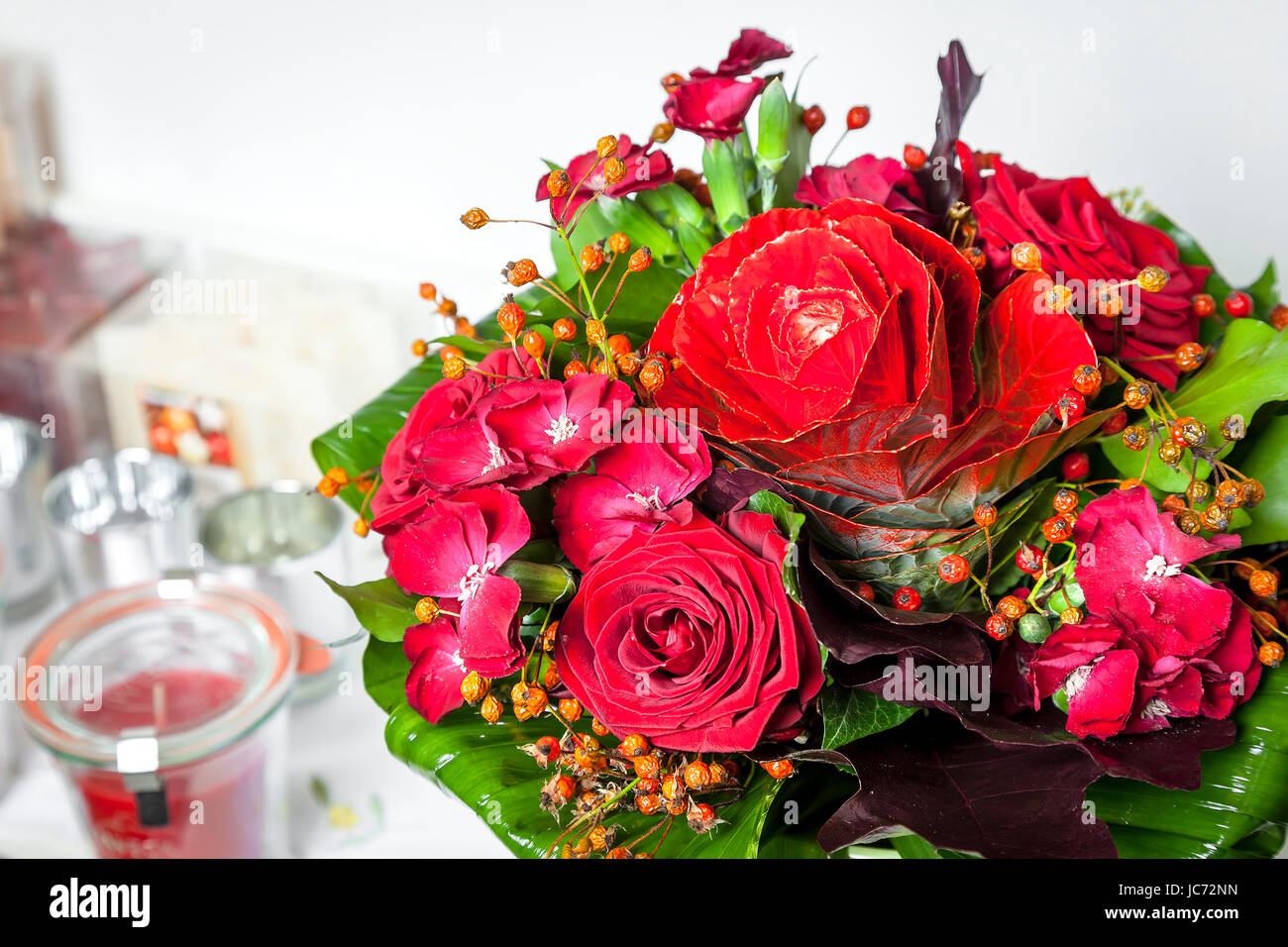 An image of a nice bouquet red roses Stock Photo - Alamy