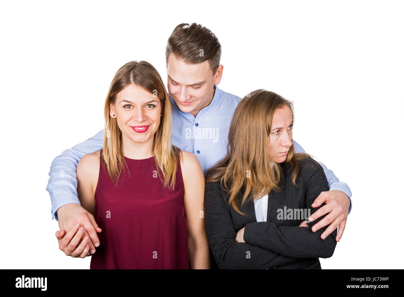 Picture Of A Happy Couple And A Frustrated Ex Girlfriend Posing On 6411