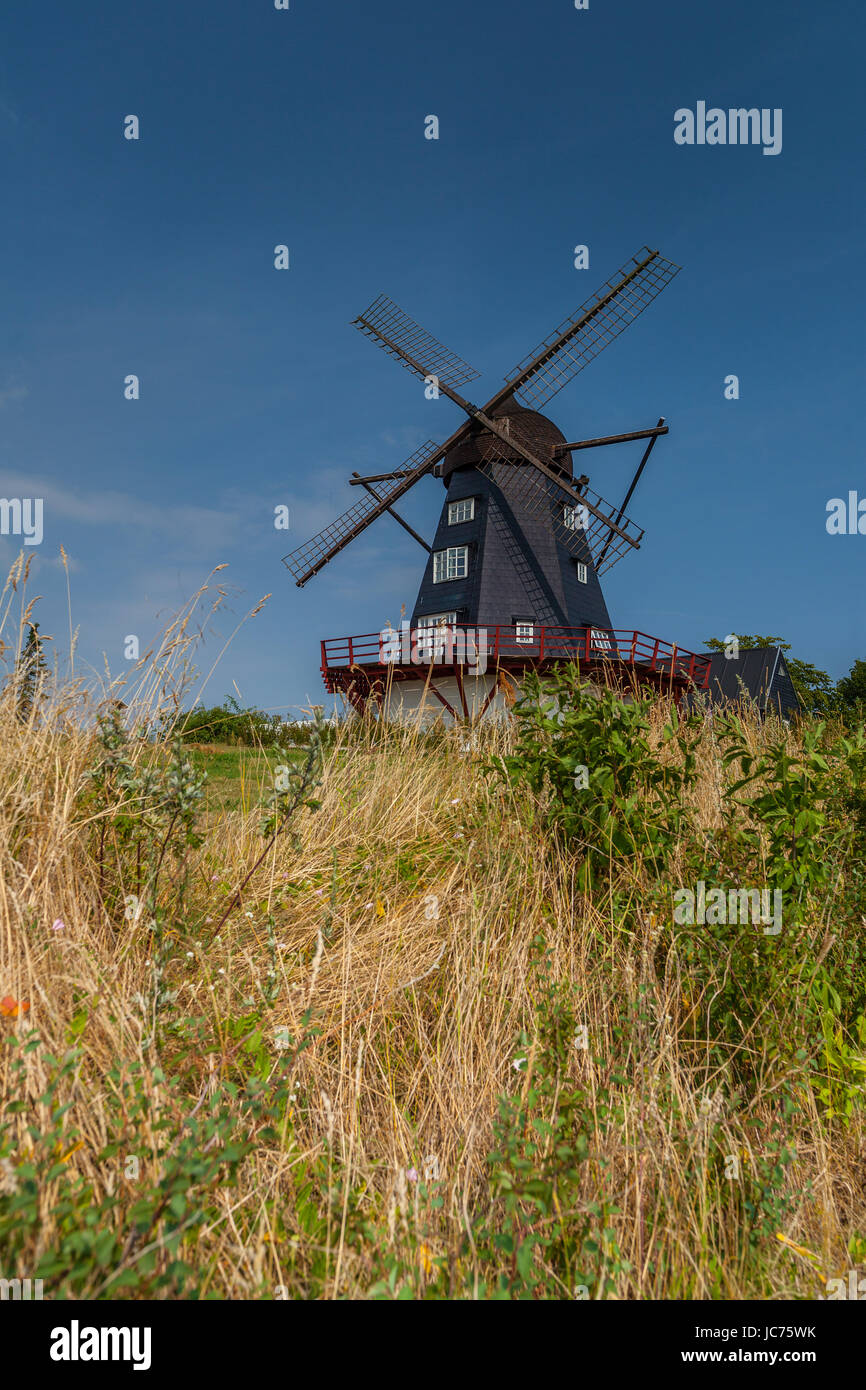 dutch mill in denmark Stock Photo - Alamy