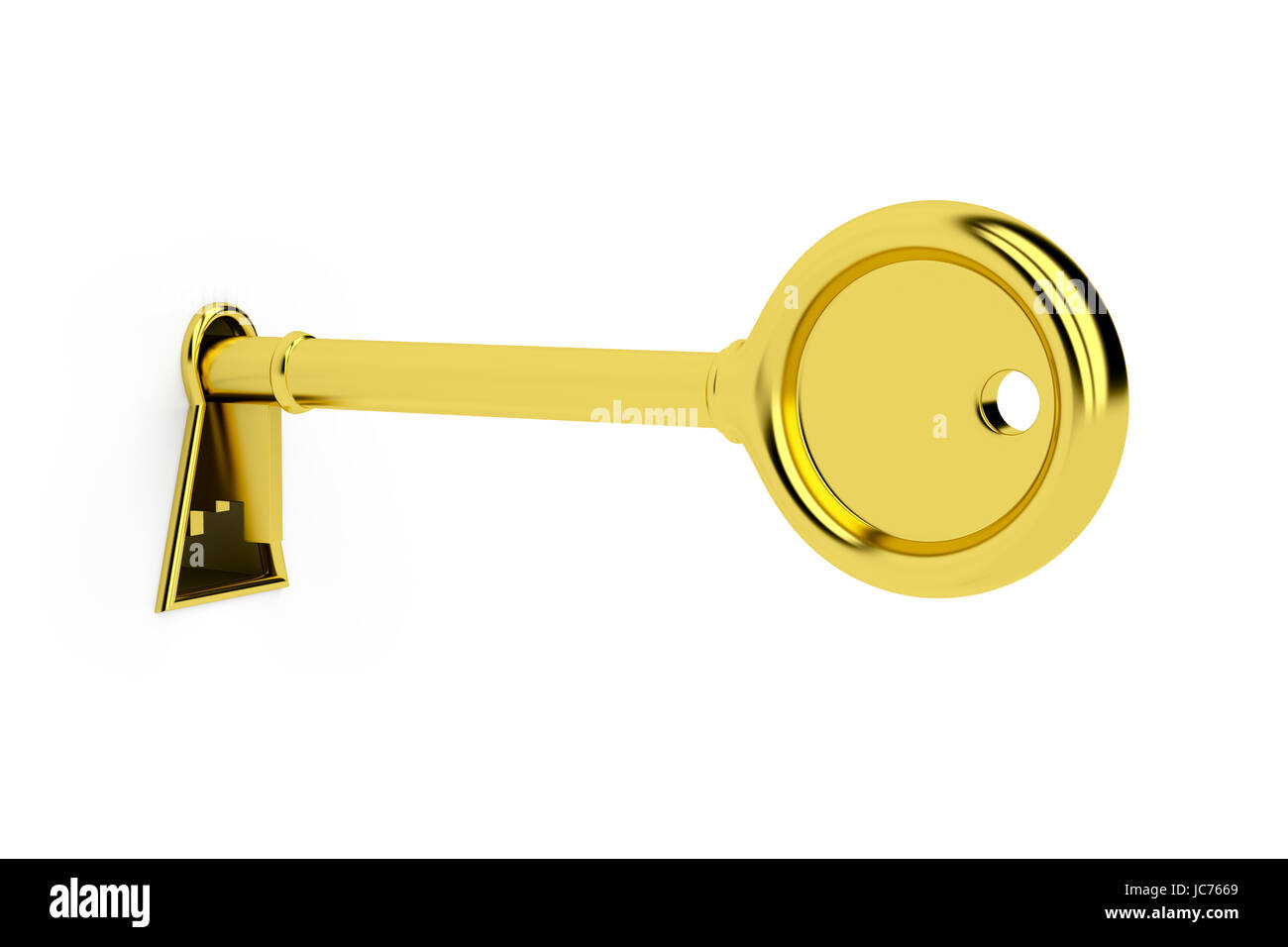 Golden key in keyhole Cut Out Stock Images & Pictures - Alamy