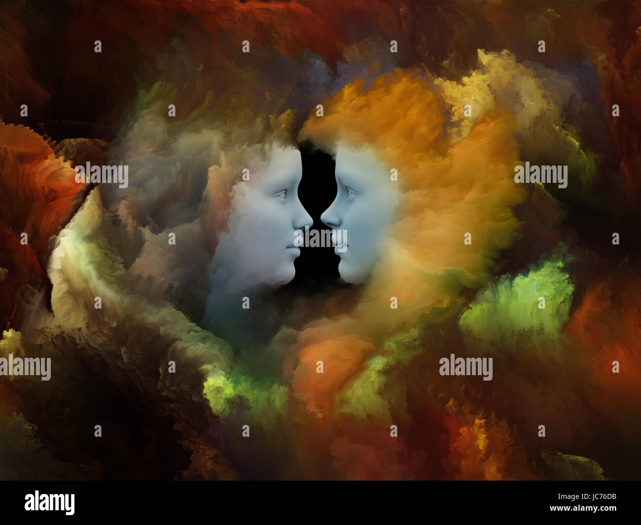 Human Dreams series. Backdrop composed of Fused human forms, fractal ...