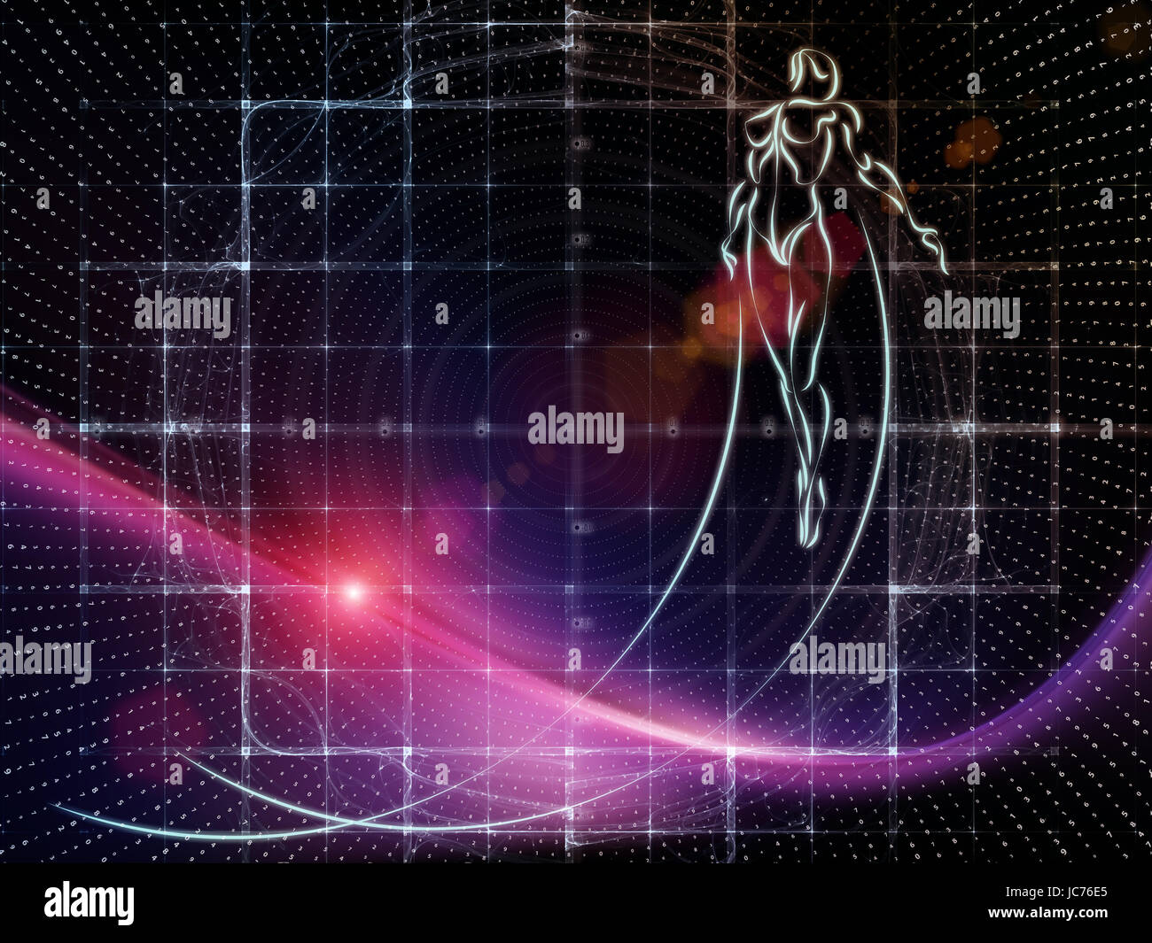 Geometry of Man series. Composition of Human line drawing, math ...
