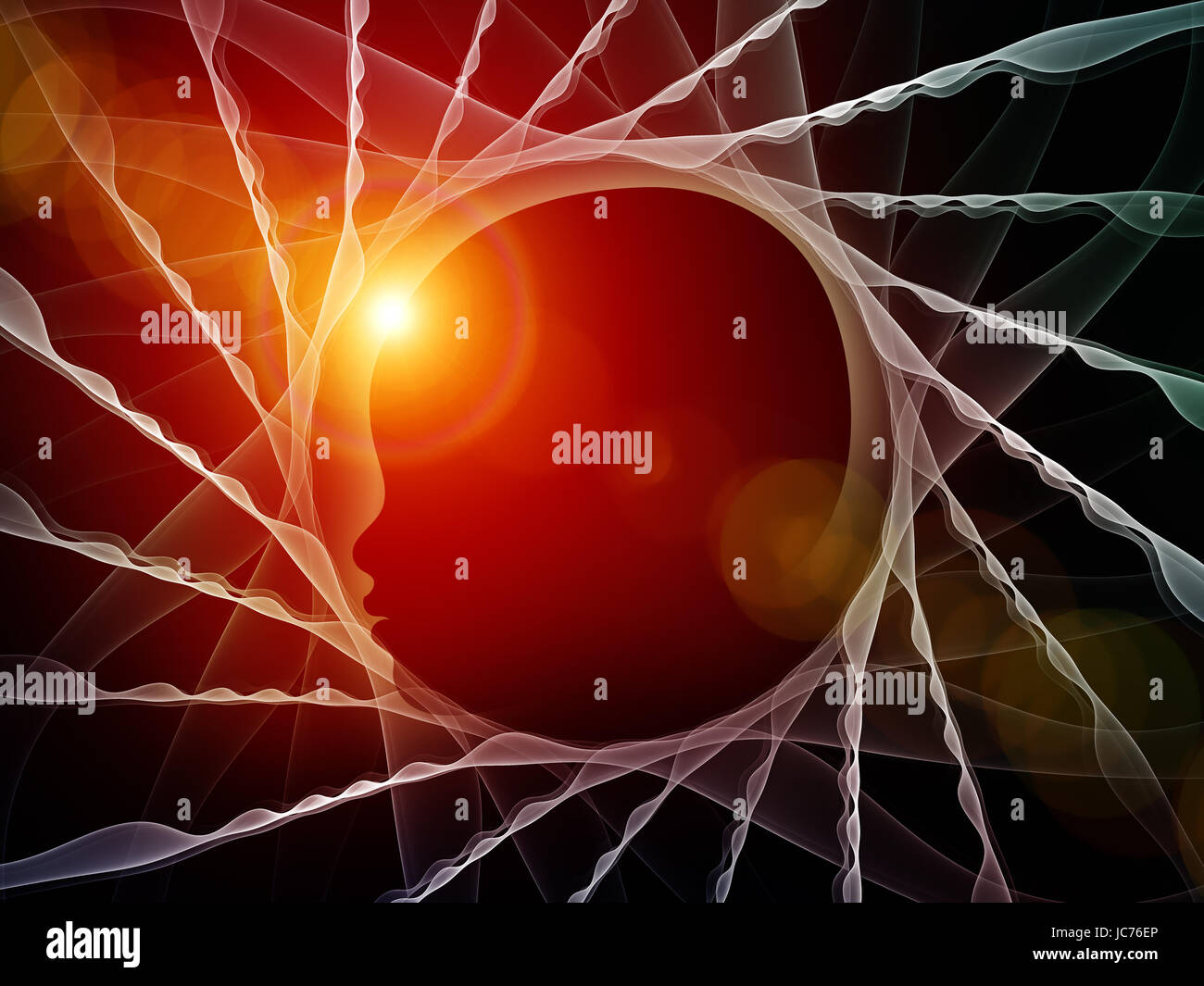Mind Geometry series. Arrangement of Human profile, math and design ...