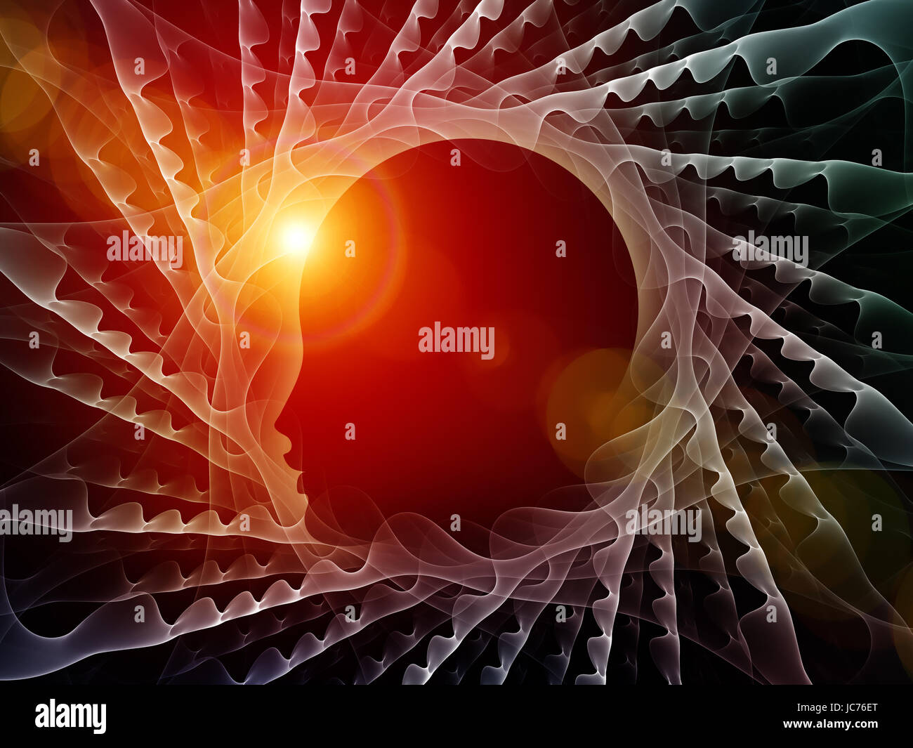Mind Geometry series. Arrangement of Human profile, math and design ...