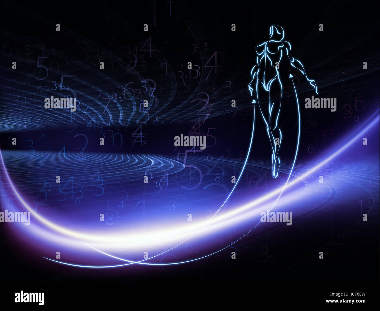 Geometry of Man series. Composition of Human line drawing, math ...