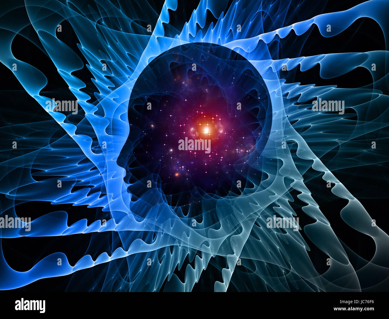 Mind Geometry series. Backdrop of Human profile, math and design ...