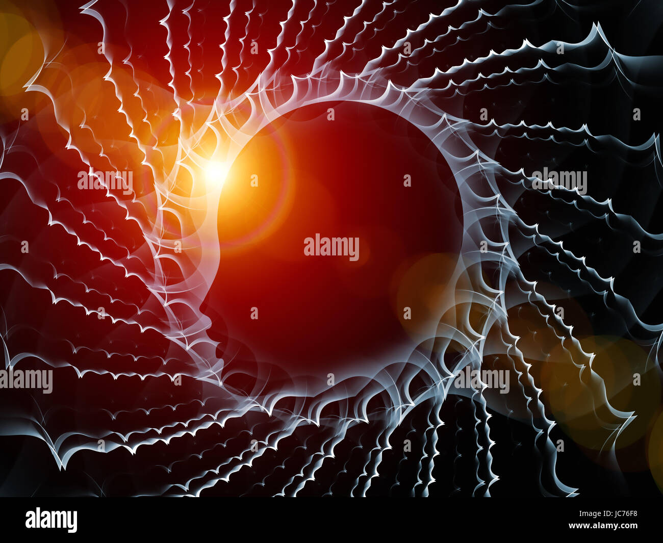 Mind Geometry series. Backdrop composed of Human profile, math and ...