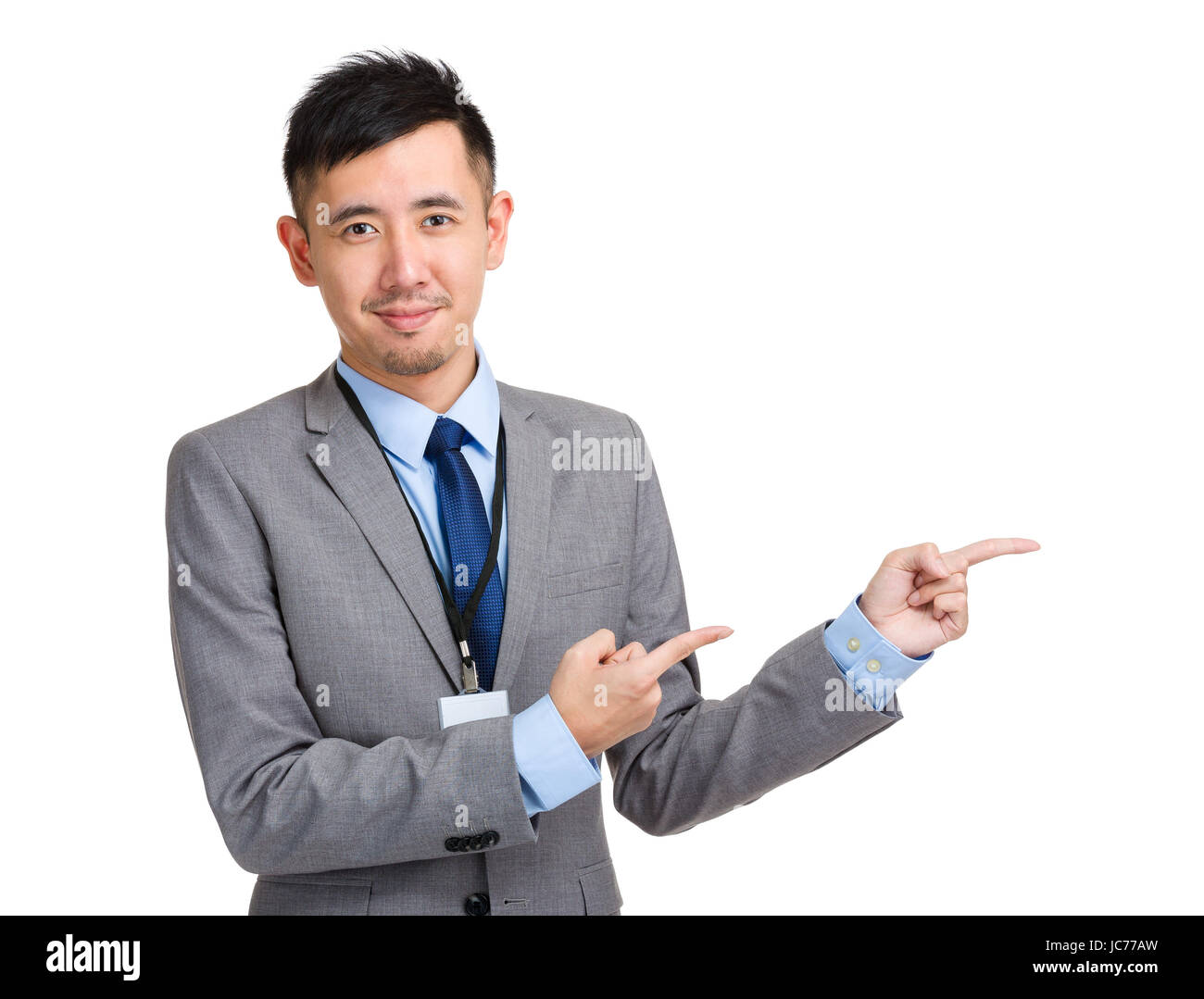 Businessman with finger indicate something Stock Photo - Alamy