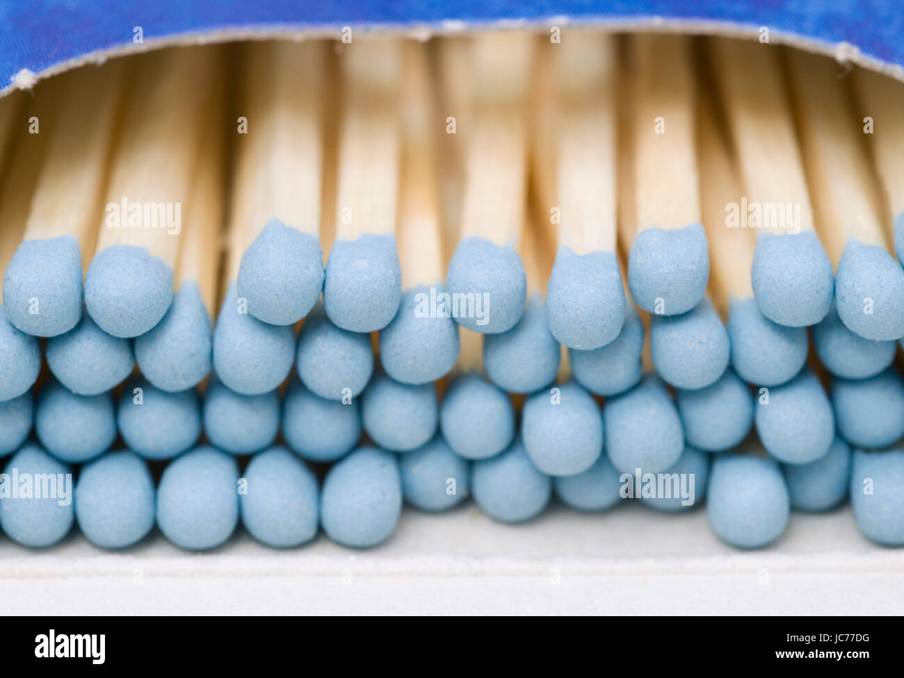 blue safety matches in a box Stock Photo - Alamy
