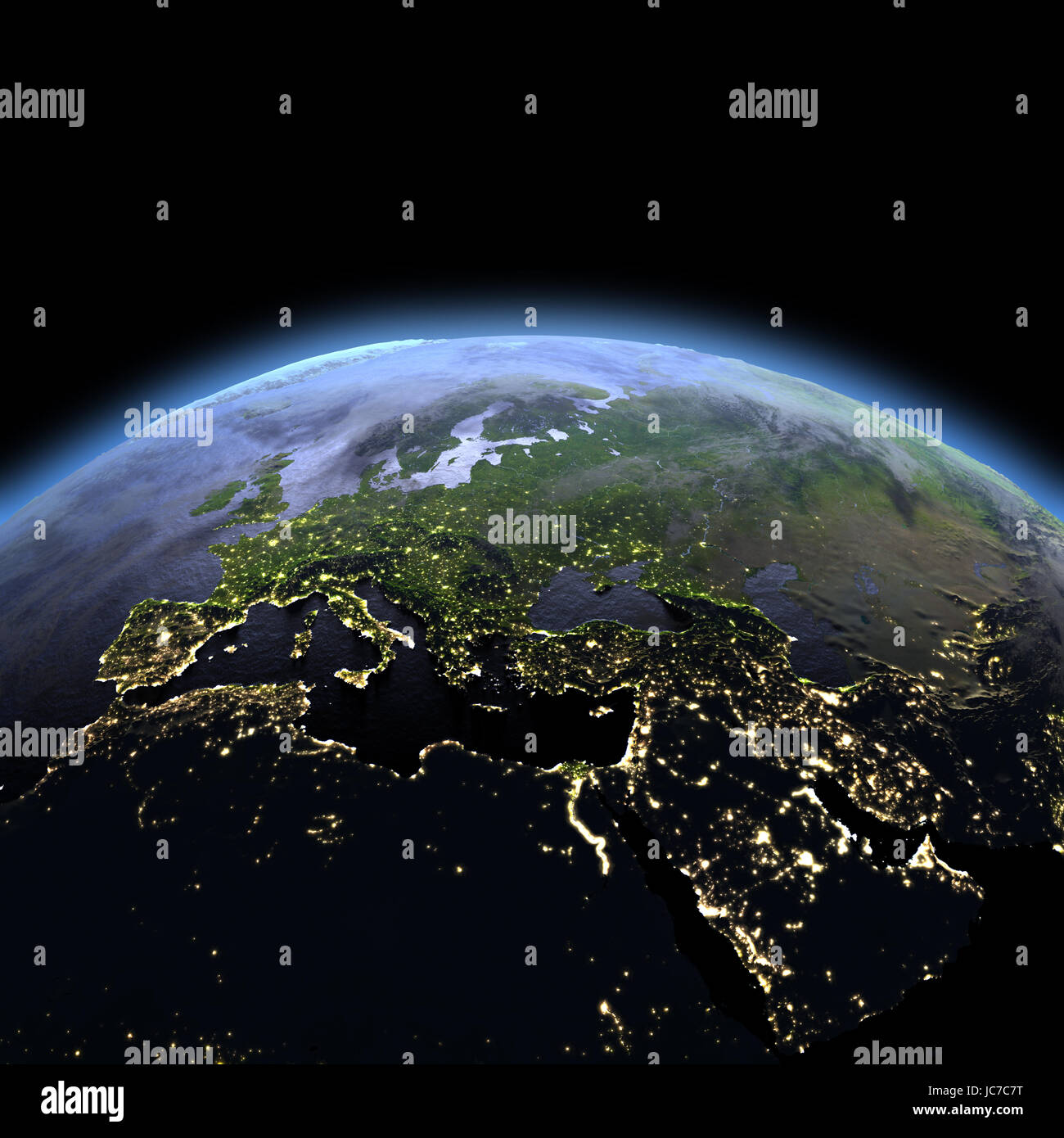 Emea map illustration hi-res stock photography and images - Alamy