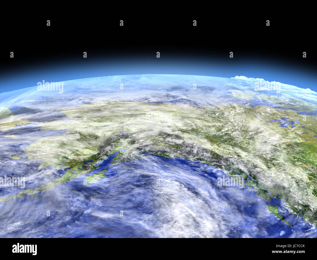 Alaska satellite map hi-res stock photography and images - Alamy