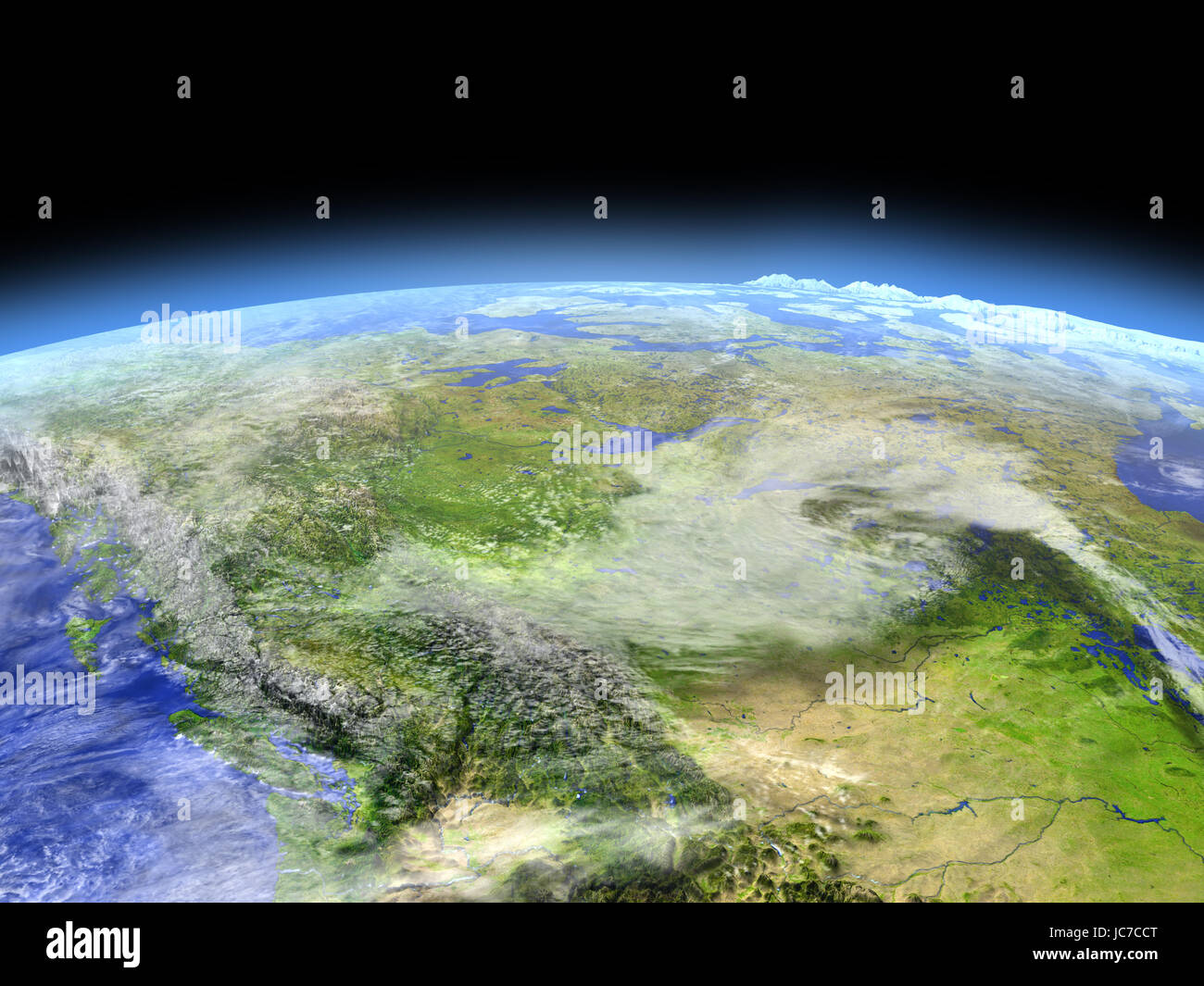 Satellite image of the rocky mountains hi-res stock photography and ...