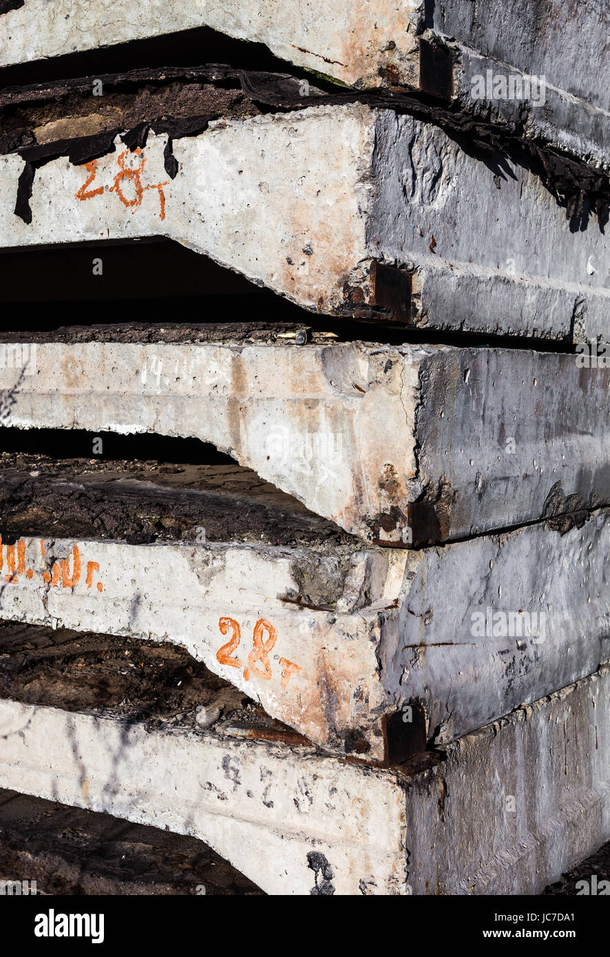 Stack of concrete blocks on the construction site Stock Photo - Alamy
