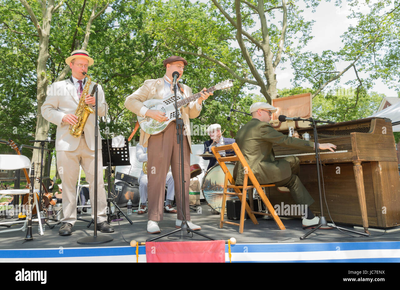 Drew Nugent band preforms at 12th annual Jazz Age lawn party on ...