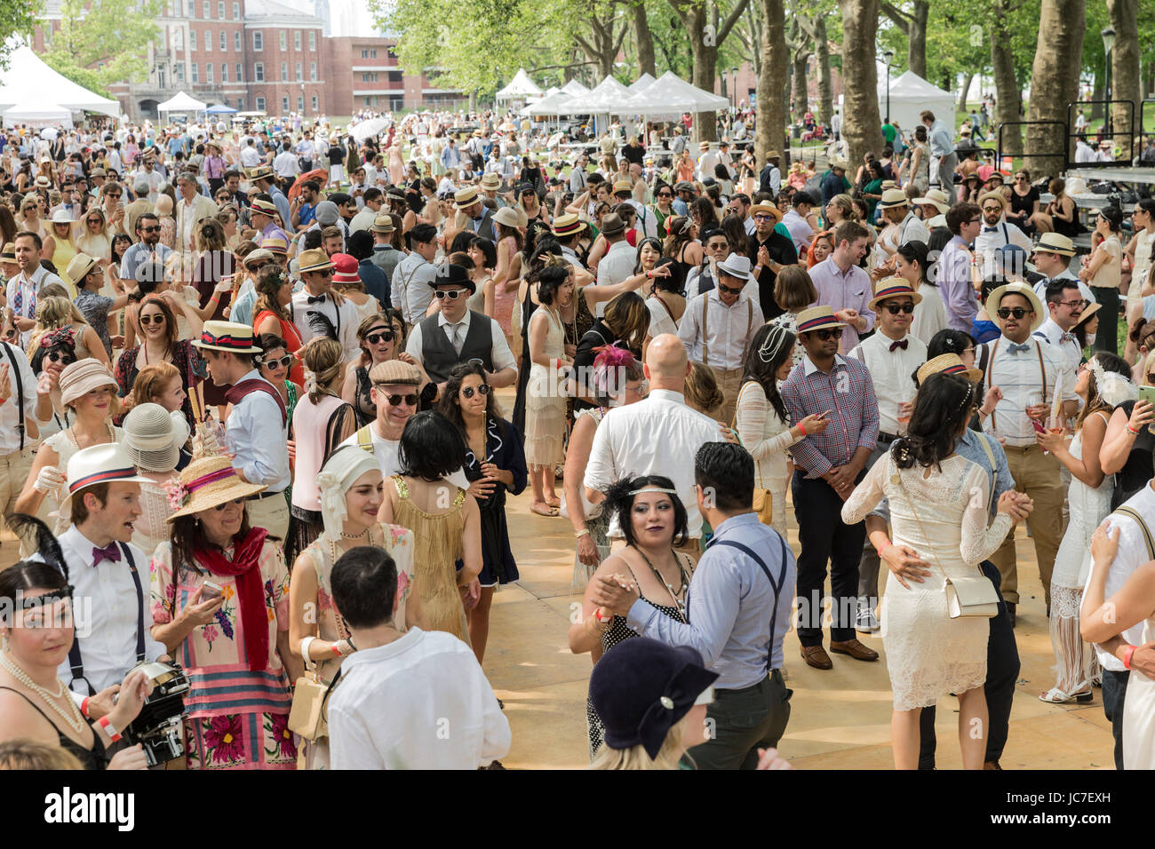 Atmosphere at 12th annual Jazz Age lawn party on Governors Island ...