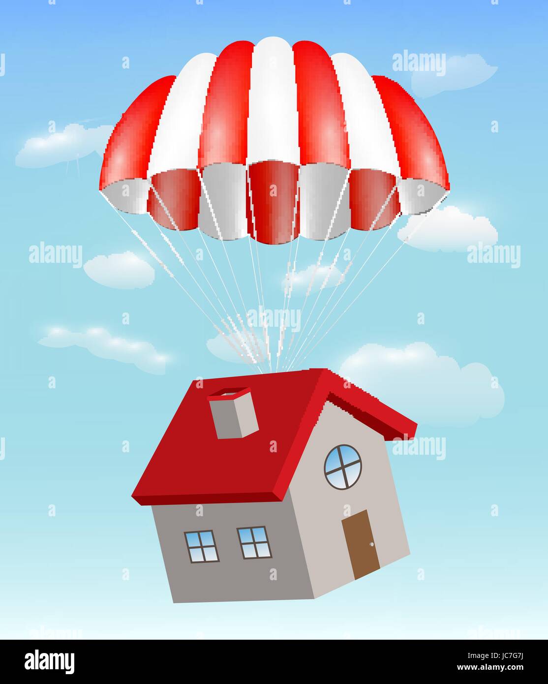Houses on blue sky Stock Vector Images - Alamy