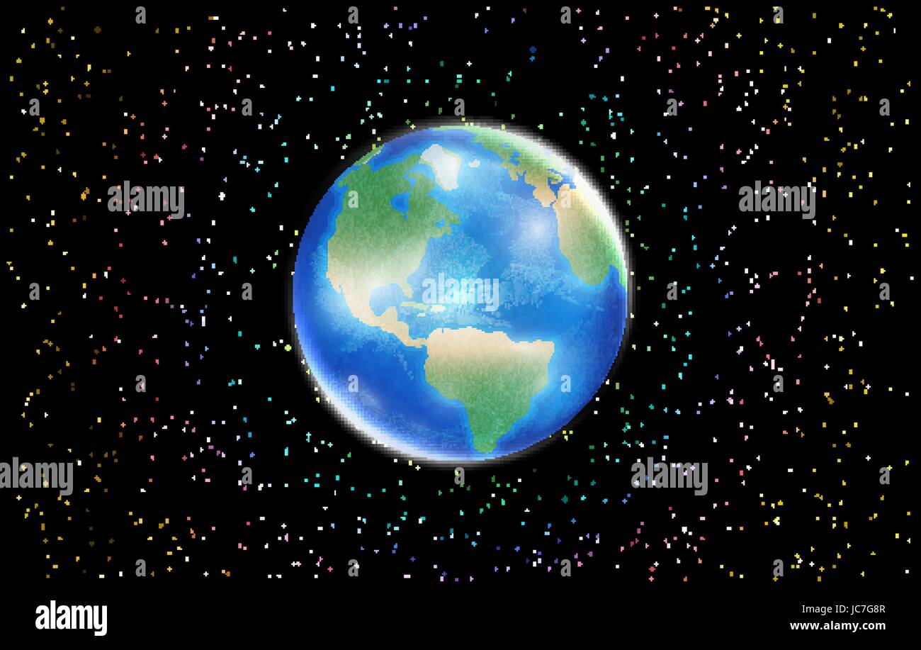 planet earth globe with space star background Stock Vector Image & Art ...