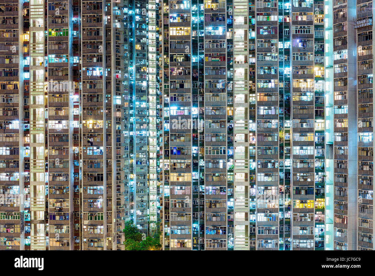 Compact building in Hong Kong Stock Photo - Alamy