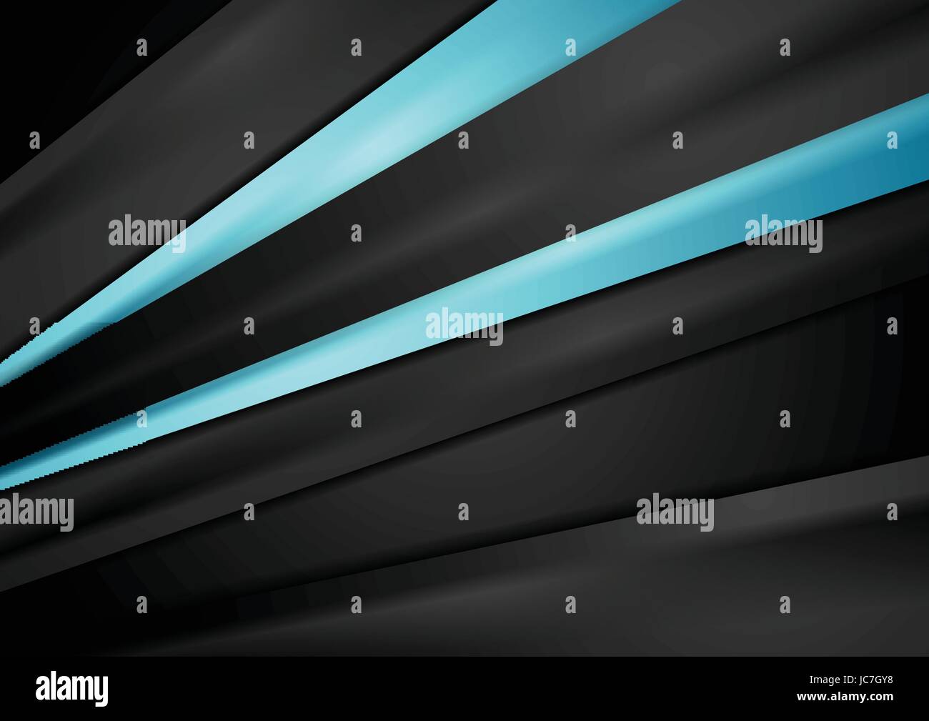Black tech background with blue smooth stripes. Vector abstract ...