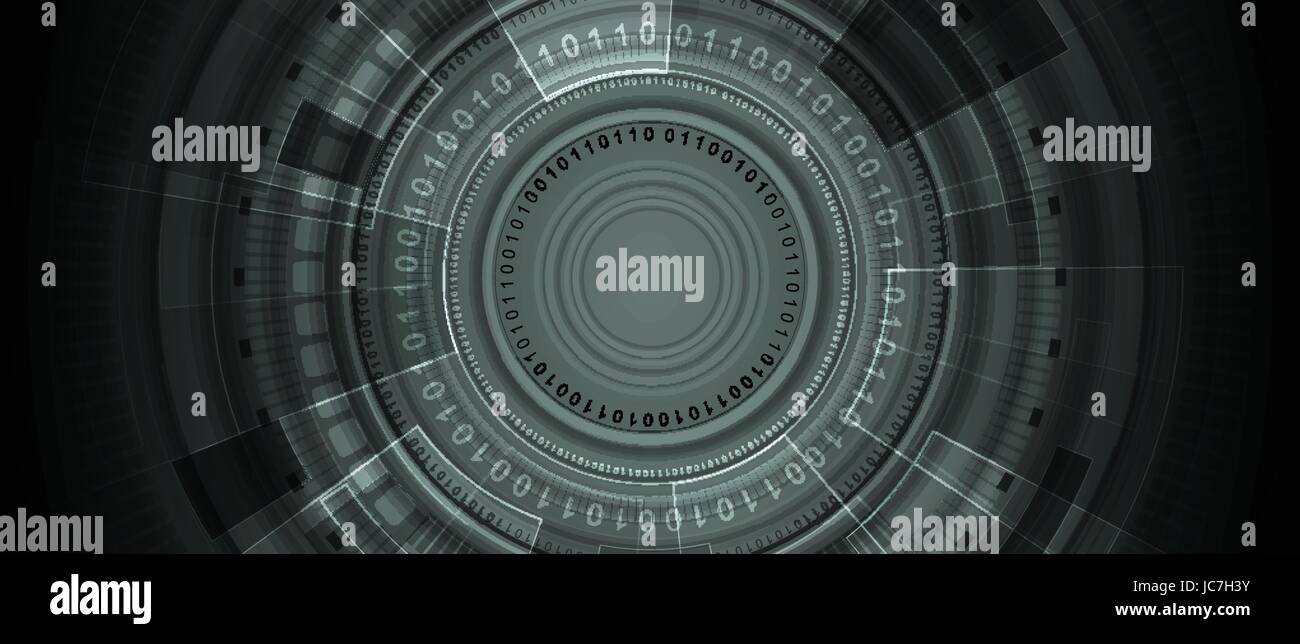 Dark HUD gears abstract tech background. Vector design illustration ...