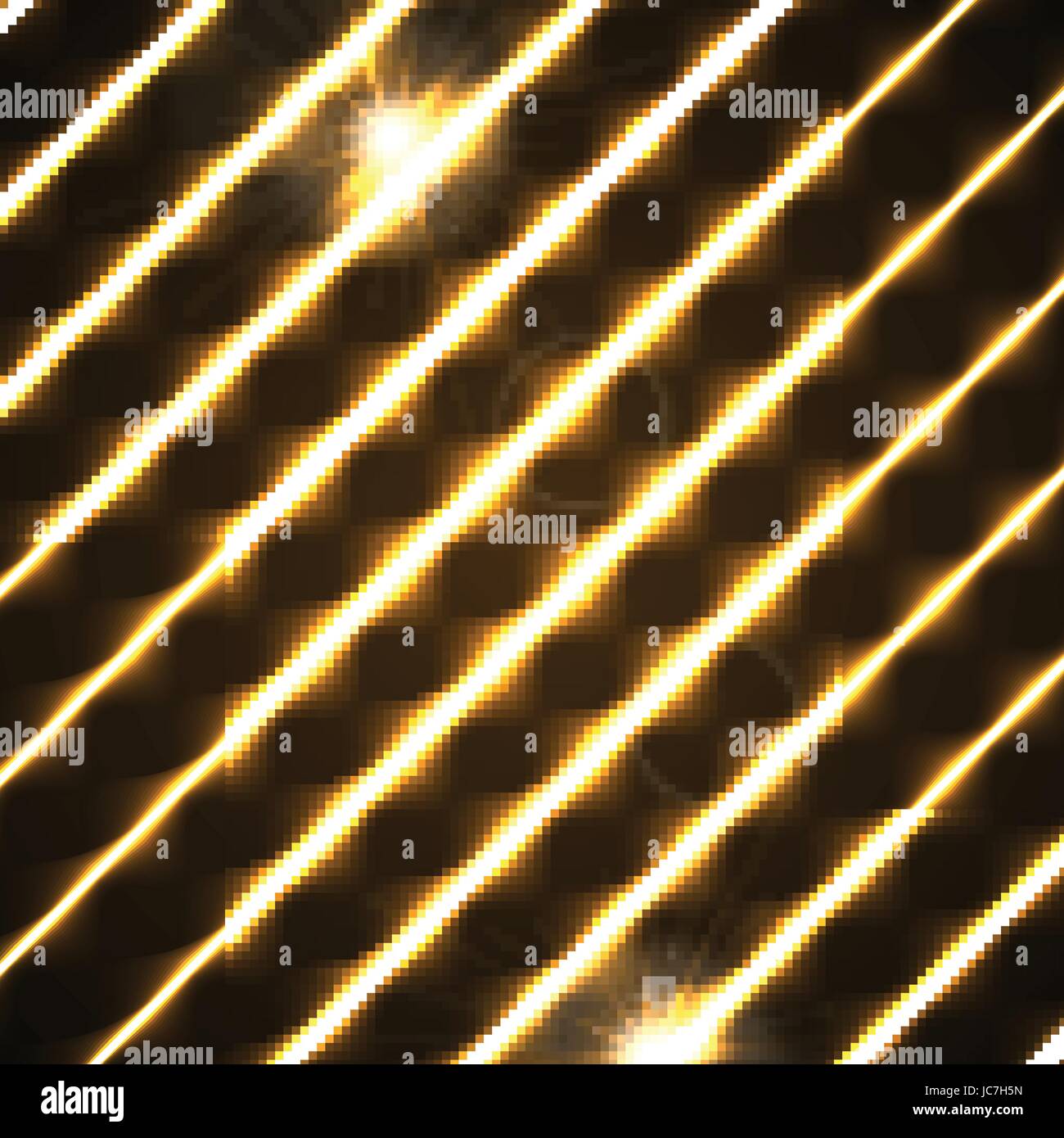 Orange retro glowing diagonal lines background. Vector shiny neon ...