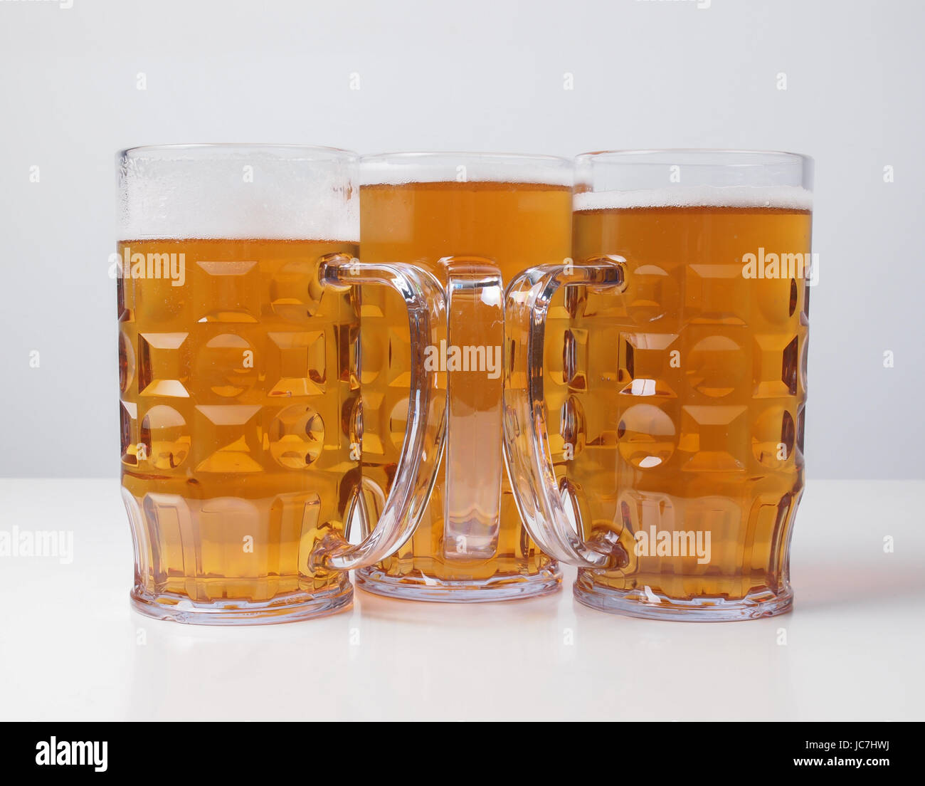 Many large glasses of German lager beer Stock Photo - Alamy