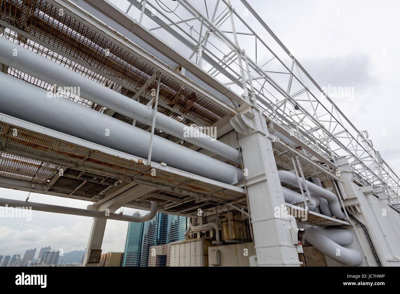 Pipe on the roof top , under view Stock Photo - Alamy