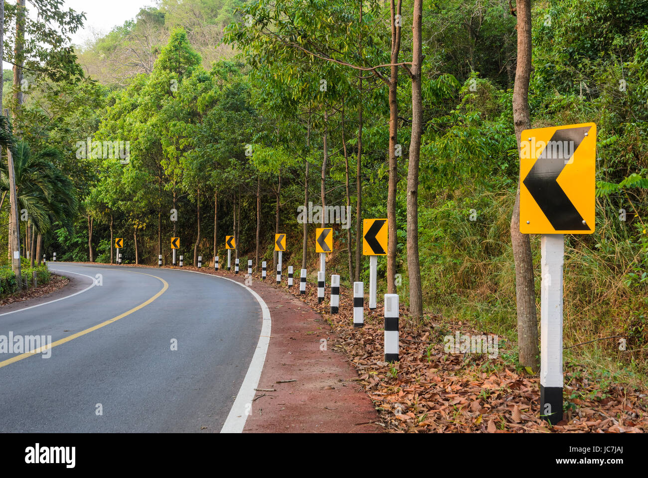 traffic sign curve Stock Photo - Alamy