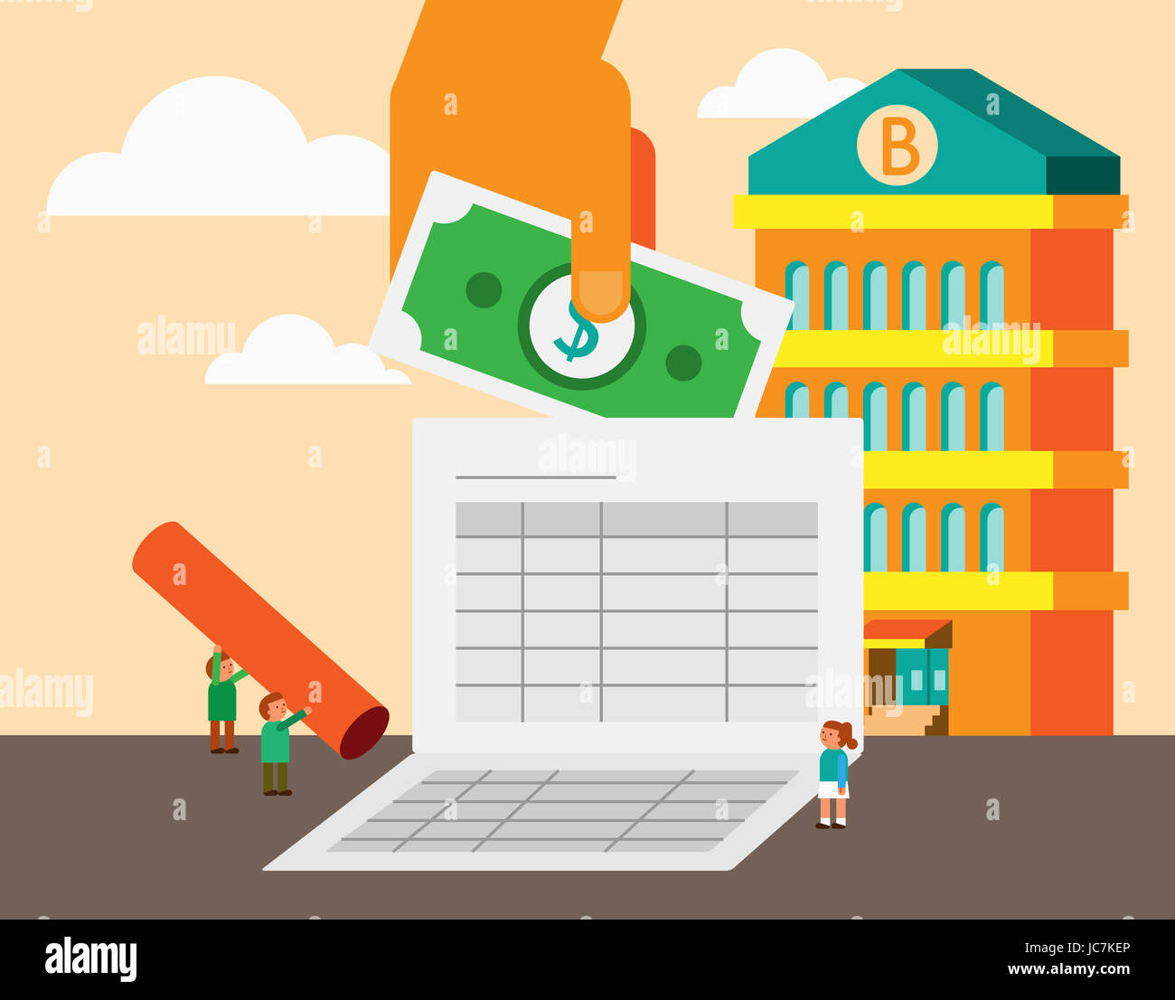 Hand with dollar bill and bankbook Stock Photo - Alamy