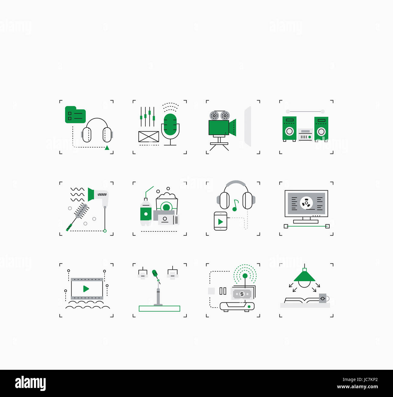 Icons related music Cut Out Stock Images & Pictures - Alamy