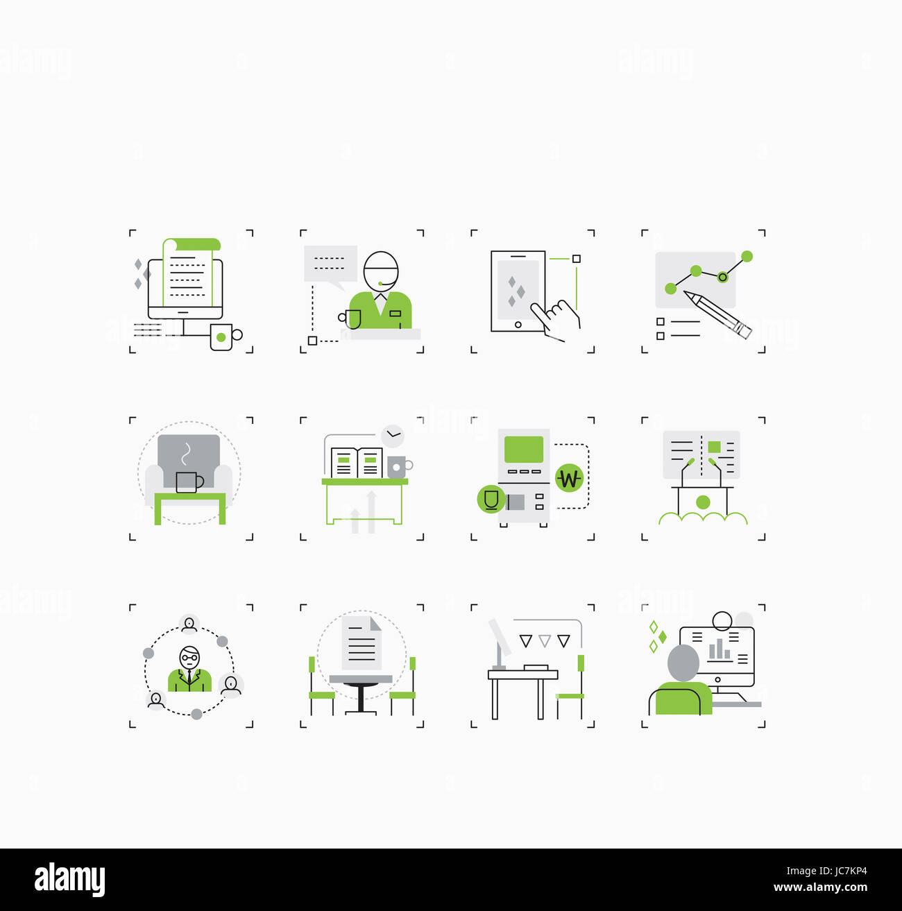 Icons related to business Stock Photo - Alamy