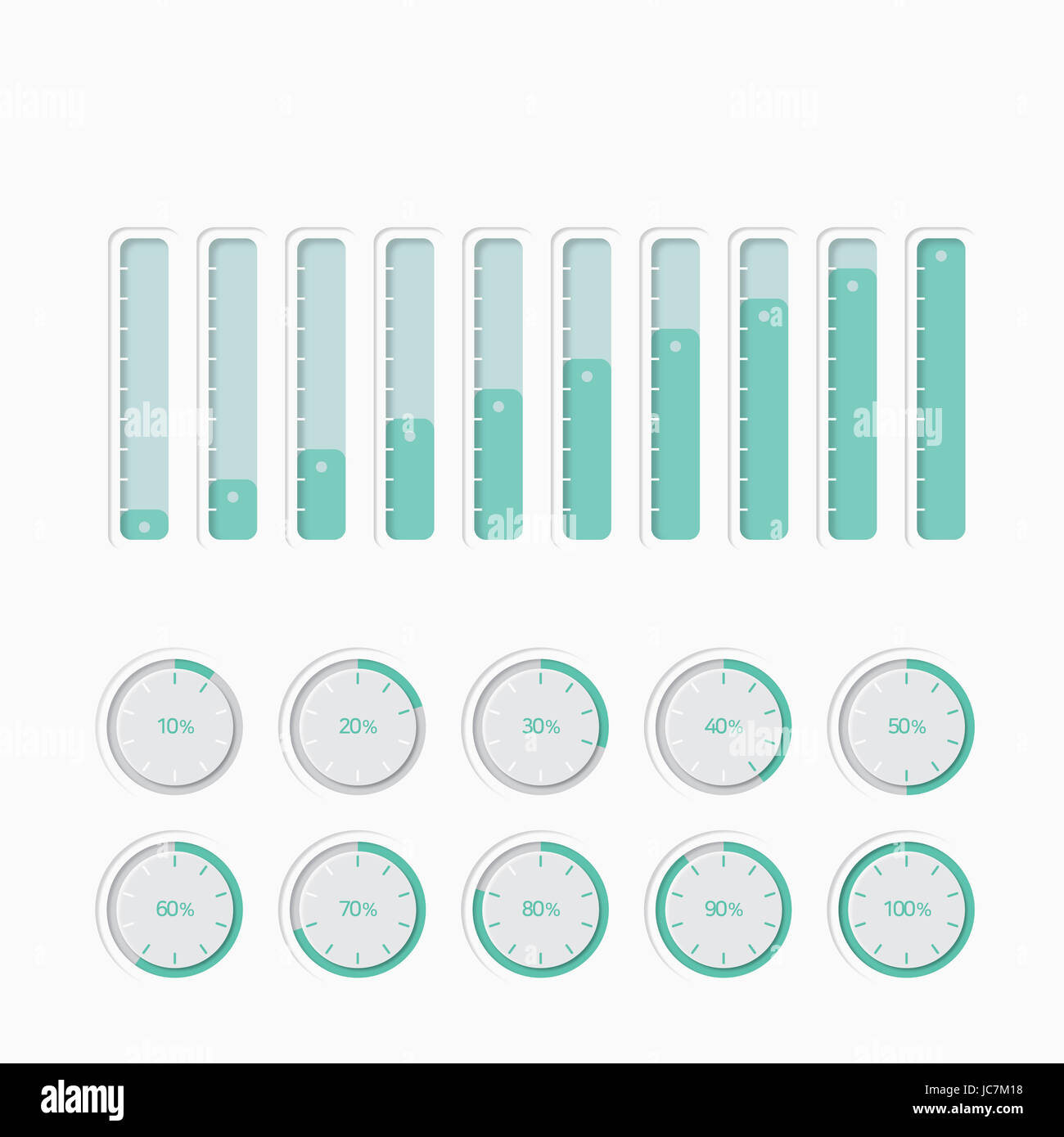 Various Infographic Bar Graphs And Pie Graphs Stock Photo Alamy