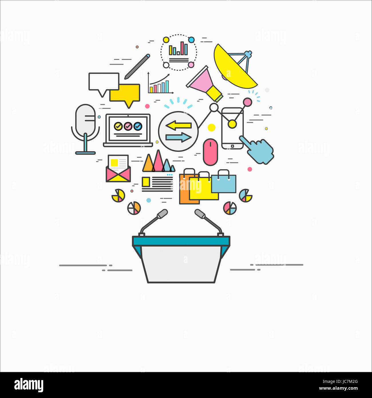 Illustration representing business presentation Stock Photo - Alamy