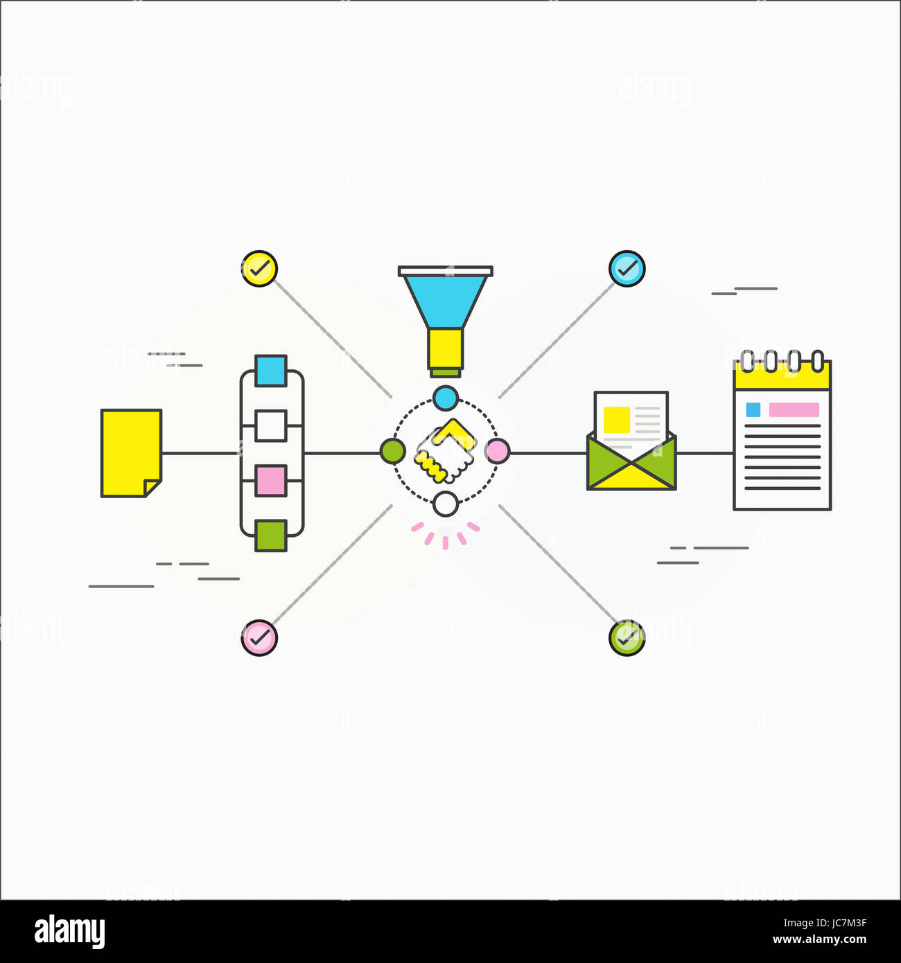 Illustration representing business process Stock Photo - Alamy
