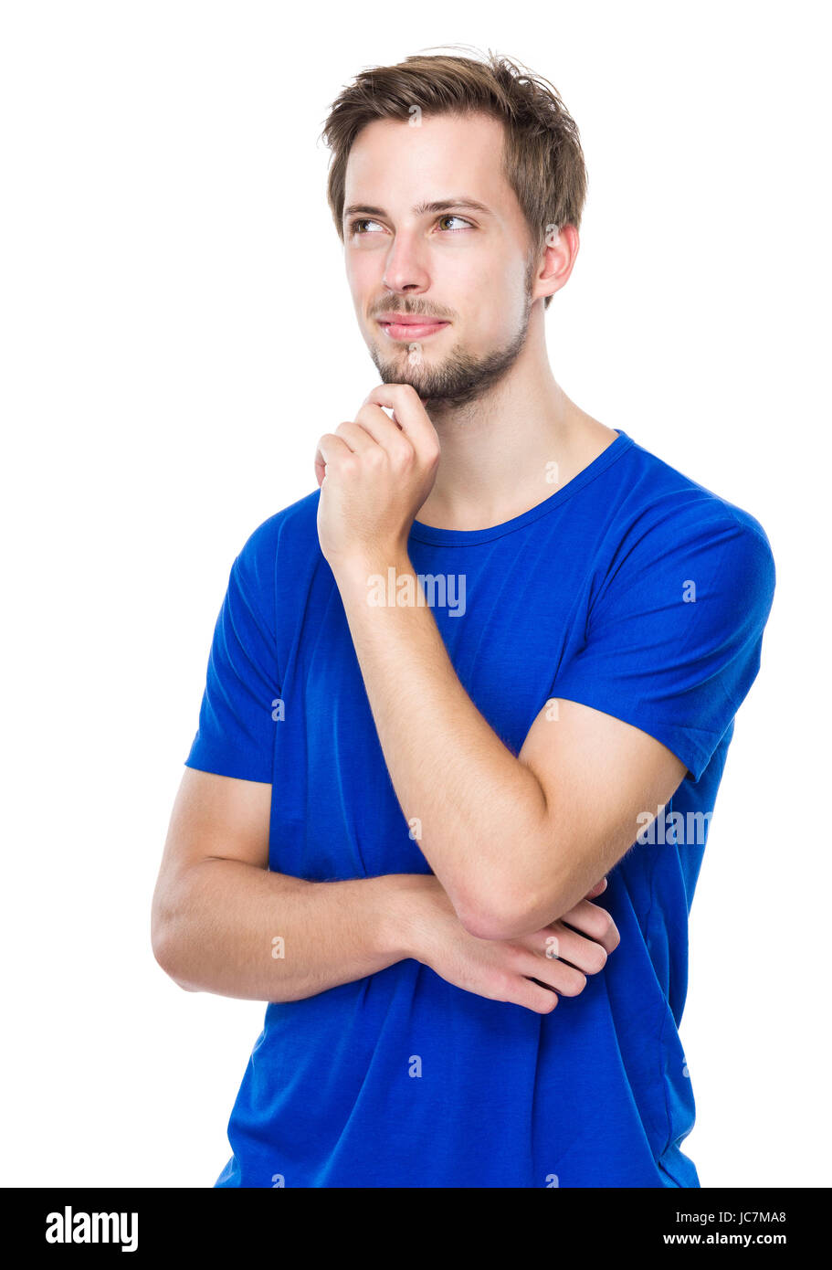 Man think of idea Stock Photo - Alamy