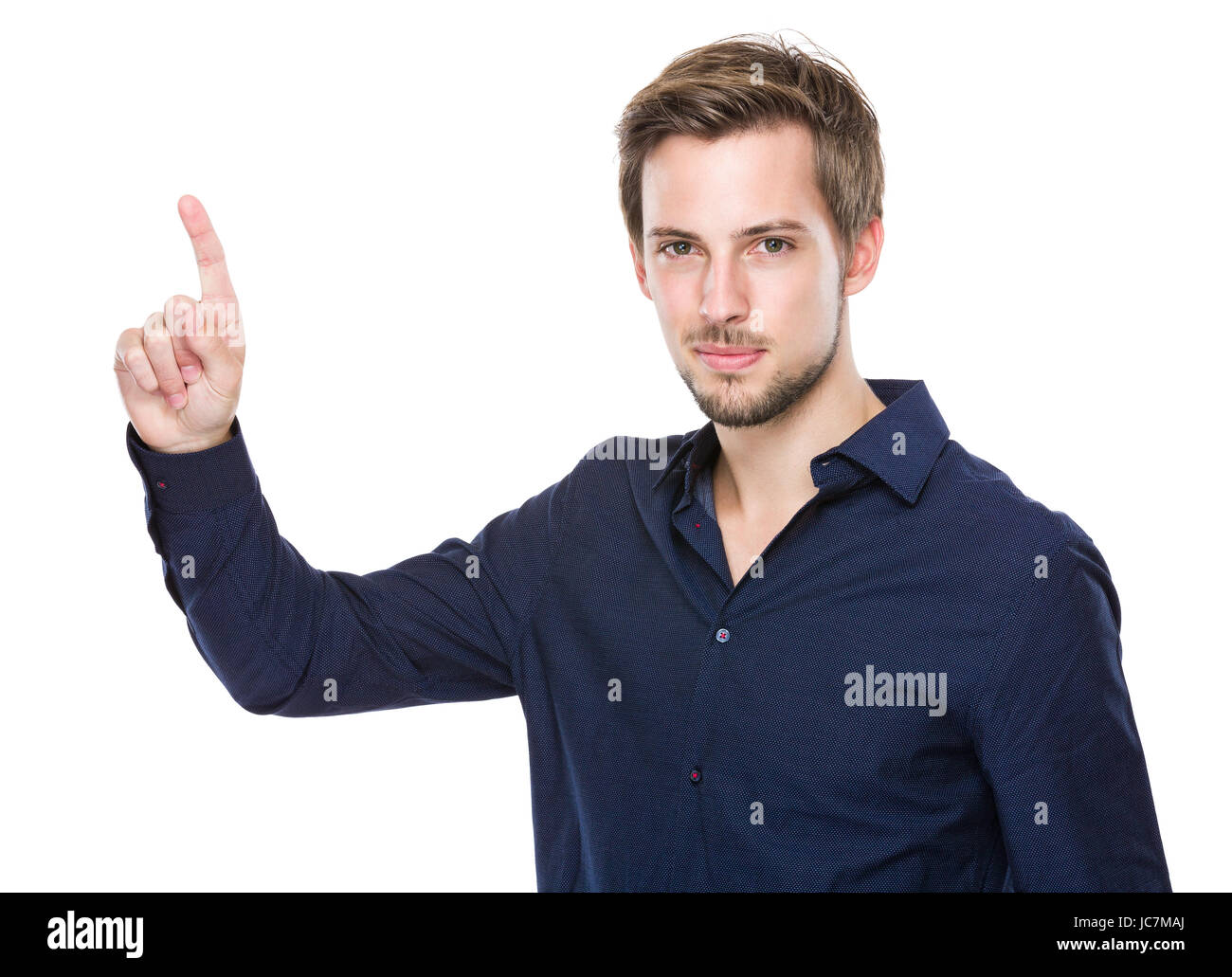 Man finger up Stock Photo - Alamy