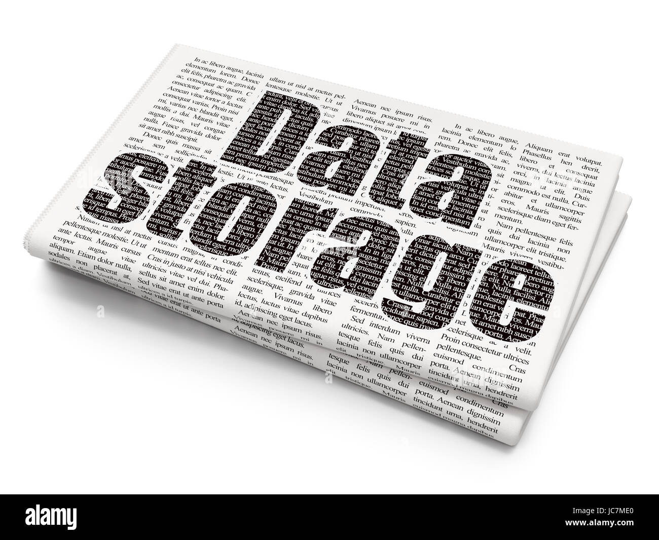 Data concept: Data Storage on Newspaper background Stock Photo - Alamy