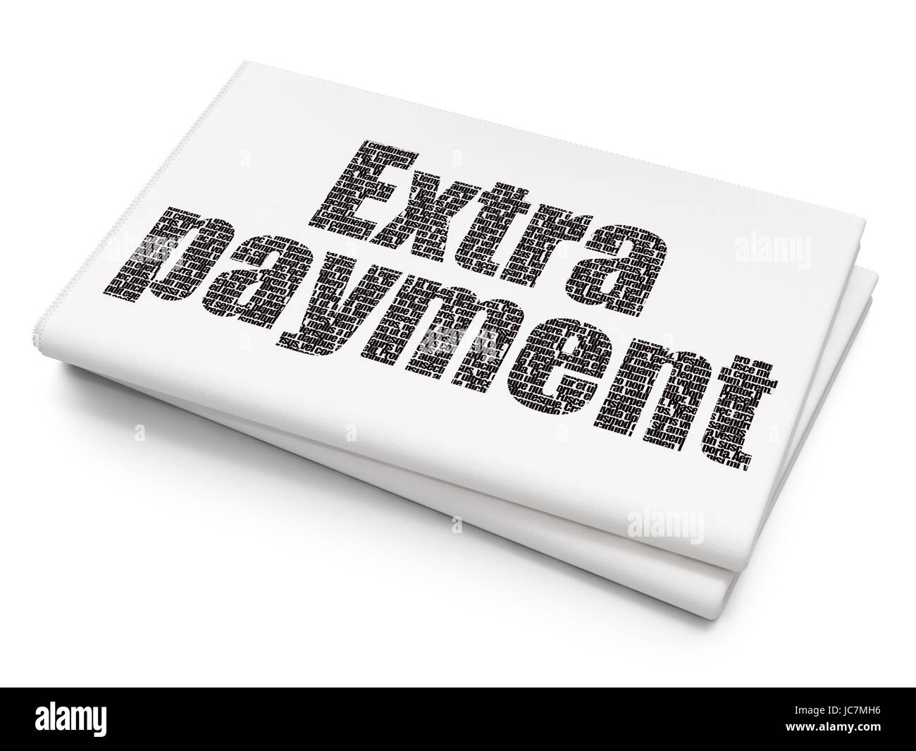 Currency concept: Extra Payment on Blank Newspaper background Stock ...