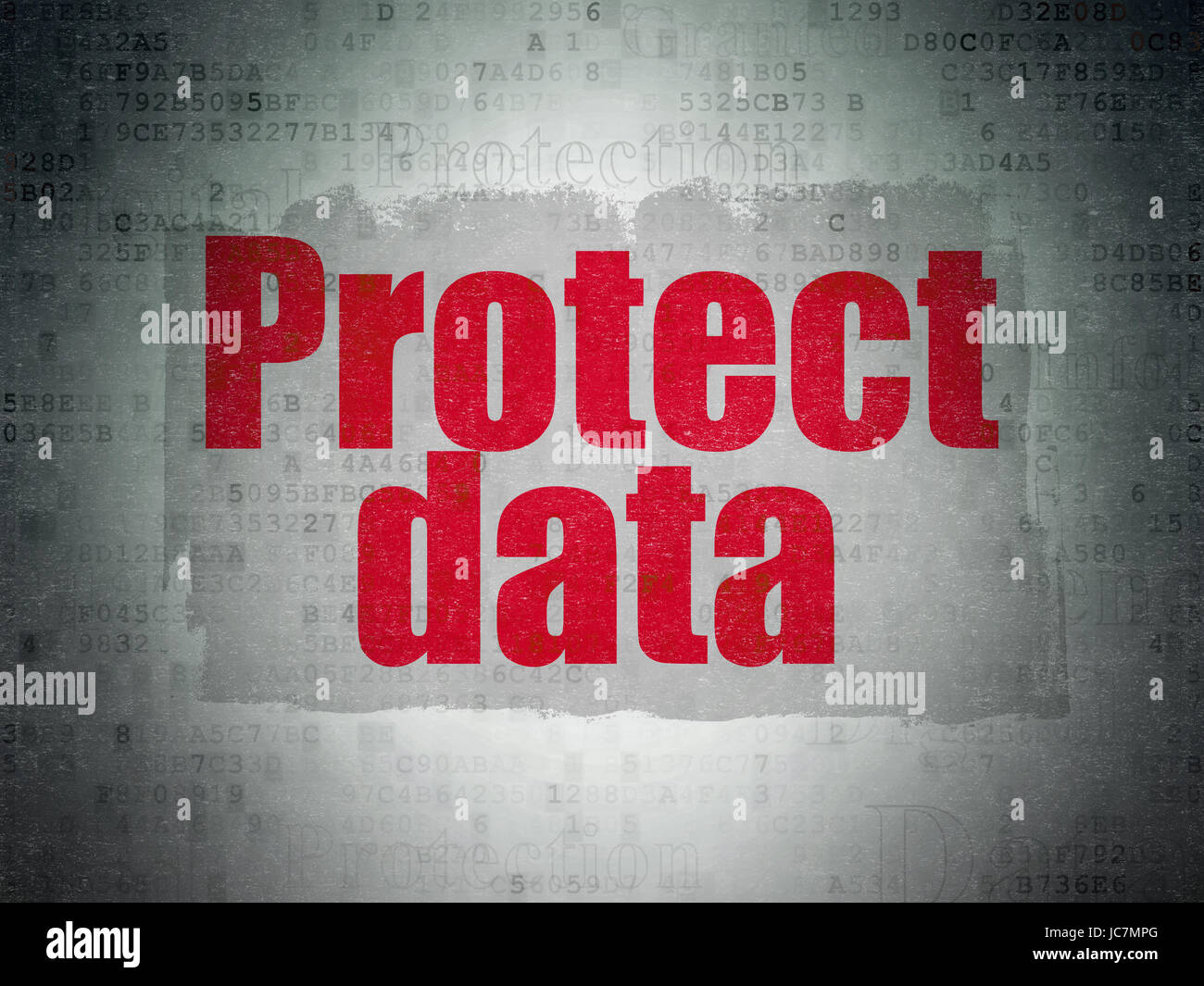 Security concept: Protect Data on Digital Data Paper background Stock ...