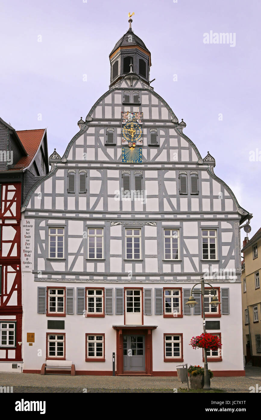 the old town hall in butzbach Stock Photo - Alamy
