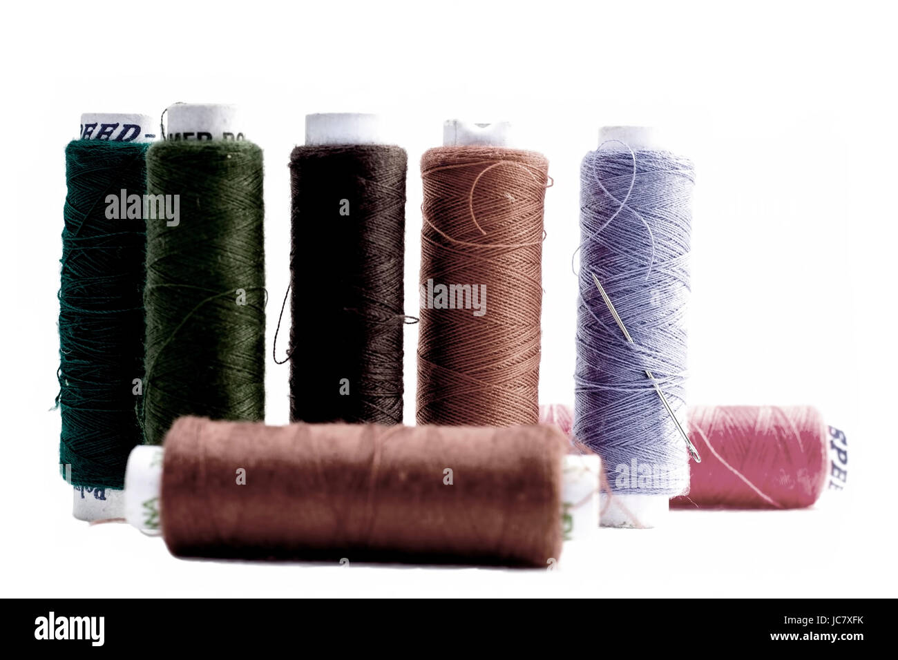 Tailor's threads, isolated on white Stock Photo - Alamy