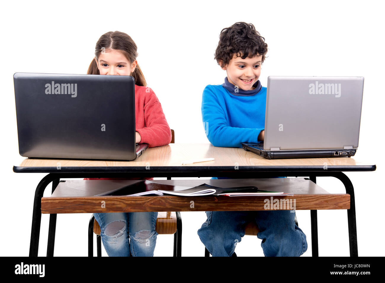 Children in the classroom with laptop computers Stock Photo - Alamy