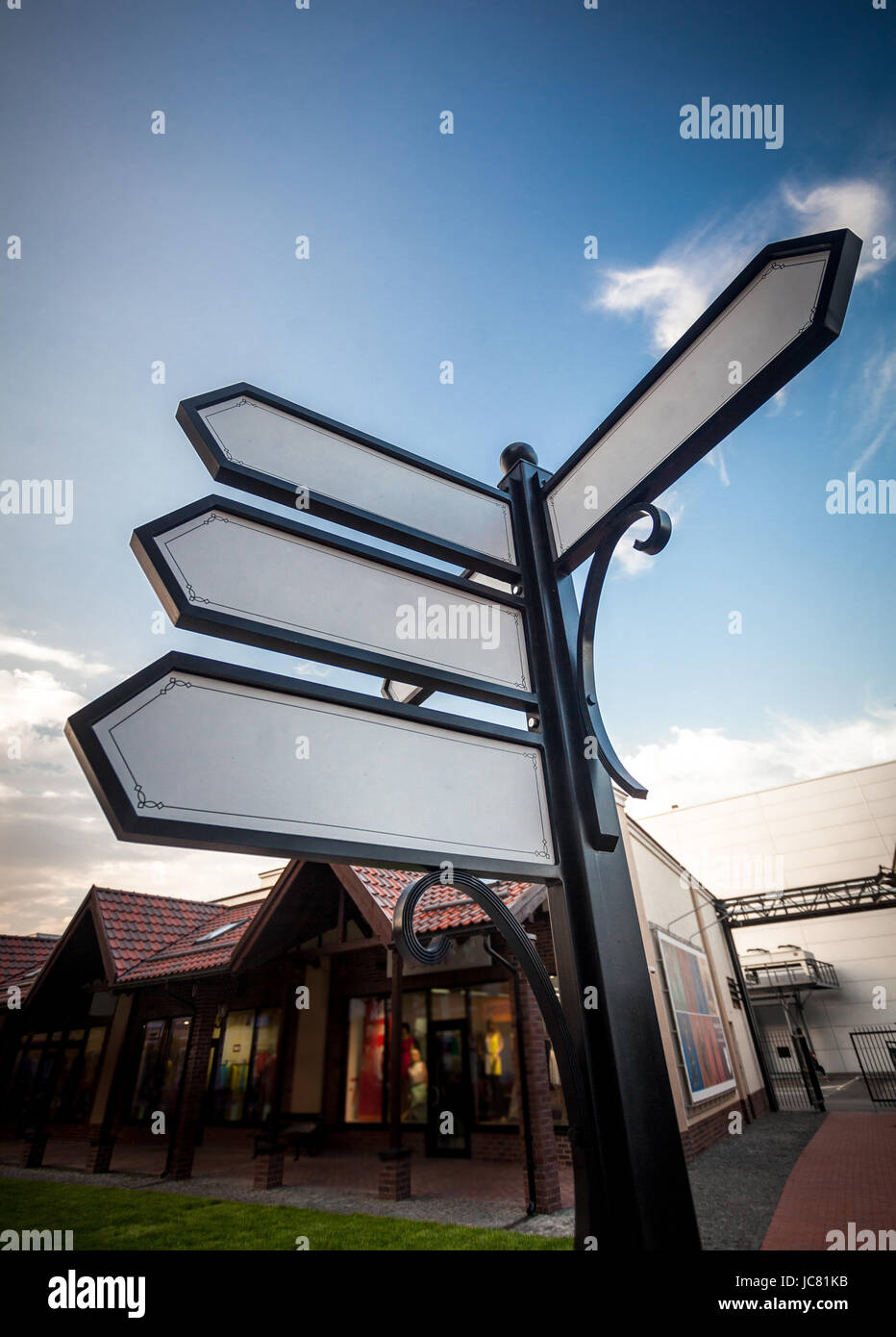 Blank Intersection Street Signs Storage Space Rail Sign FRW707