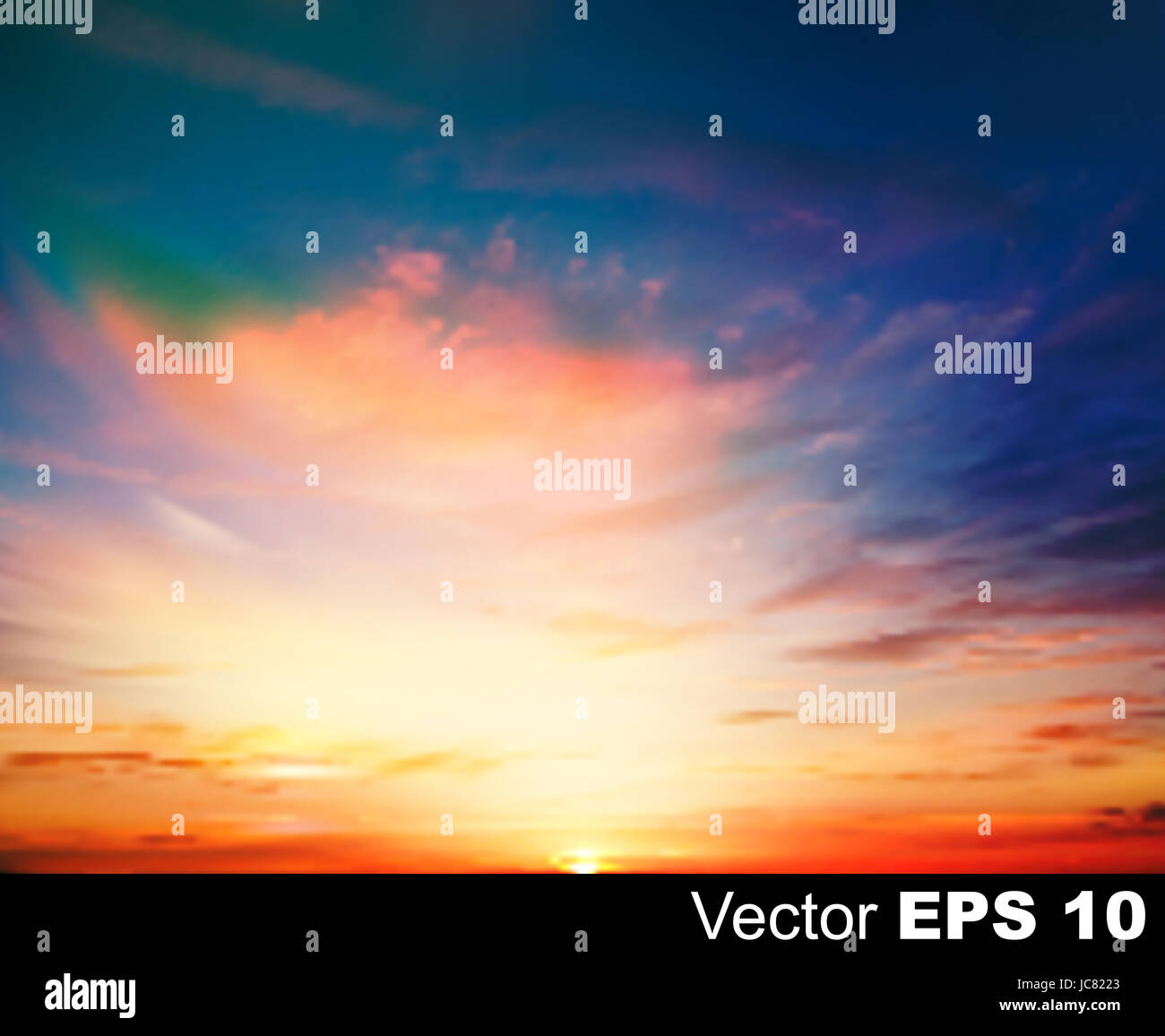 abstract nature color sky background with sunset and red clouds Stock ...