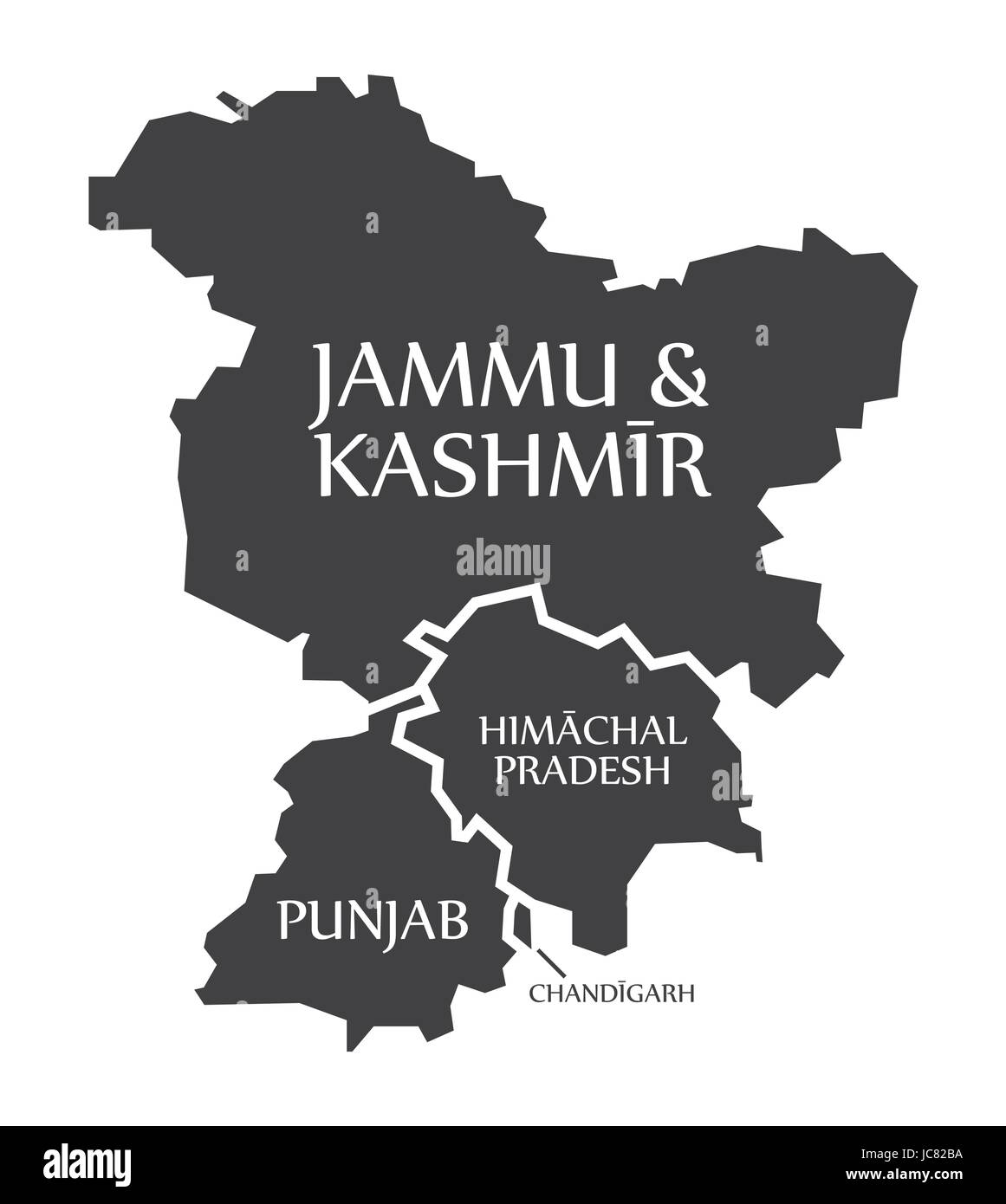 Jammu kashmir map High Resolution Stock Photography and Images - Alamy