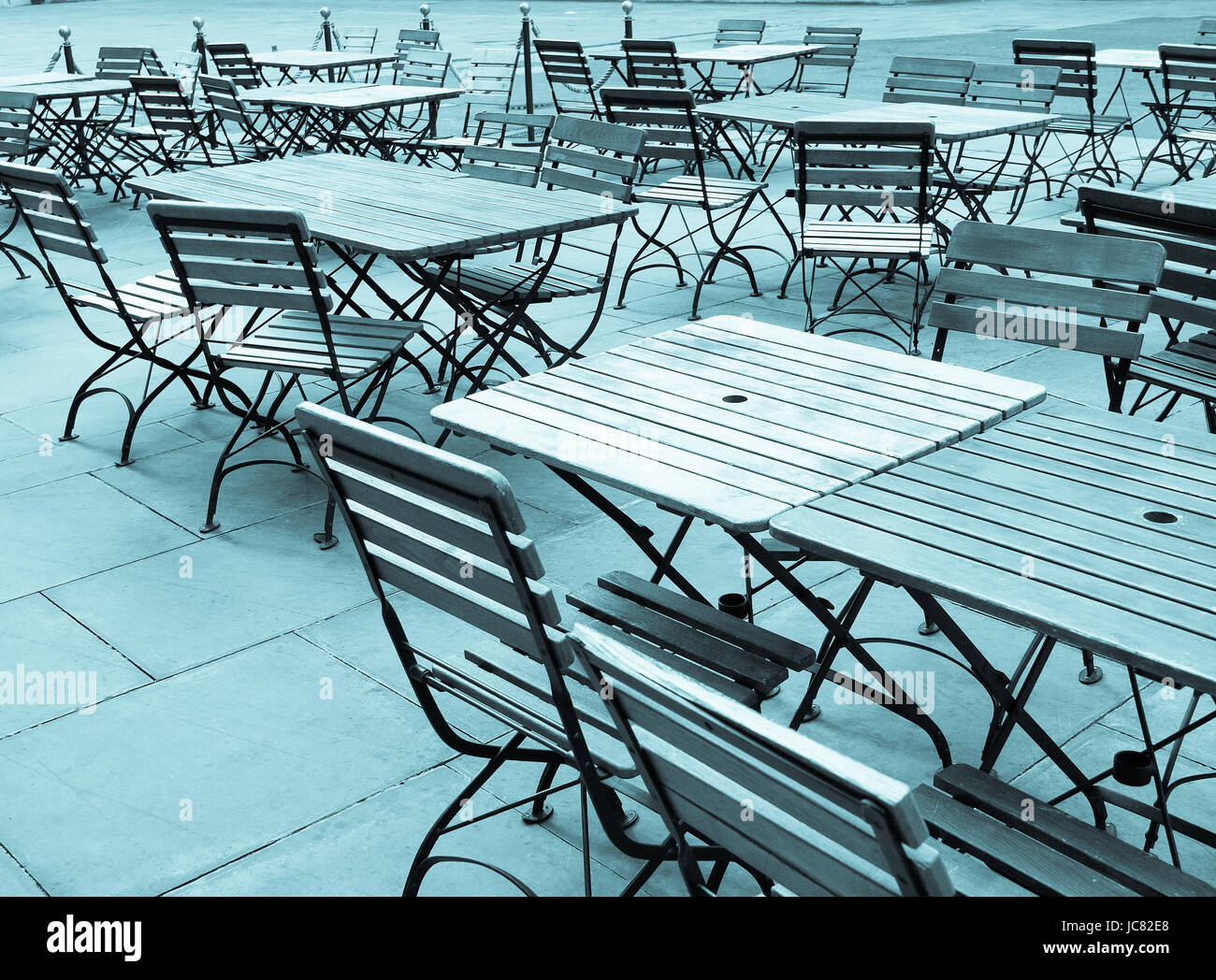 Tables and chairs of a dehors alfresco bar restaurant pub - cool ...