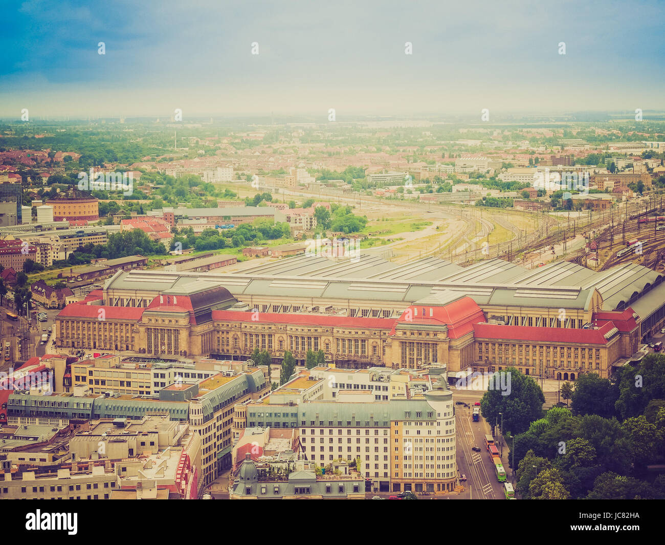 Hauptbahnhof leipzig aerial hi-res stock photography and images - Alamy