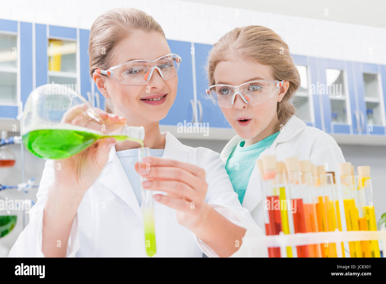 Chemical mixing lab safety hi-res stock photography and images - Alamy