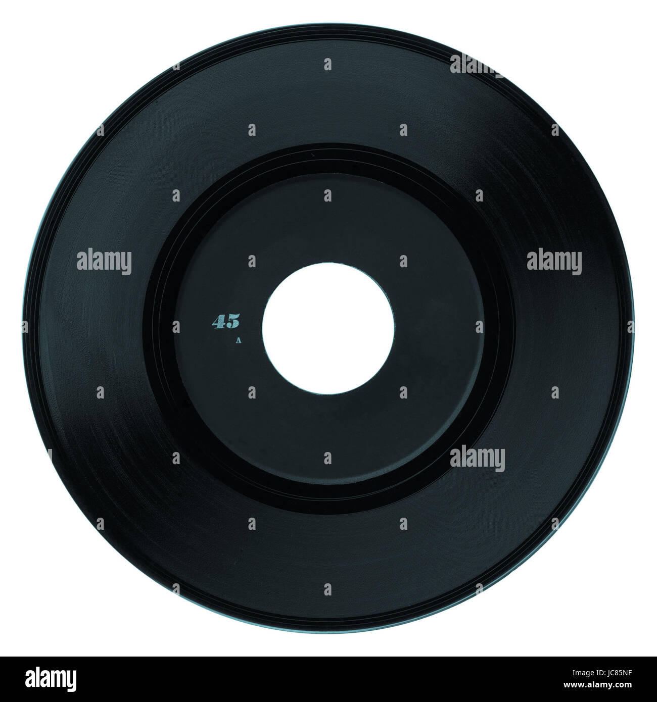 Vinyl record with black label isolated over white background - cool ...